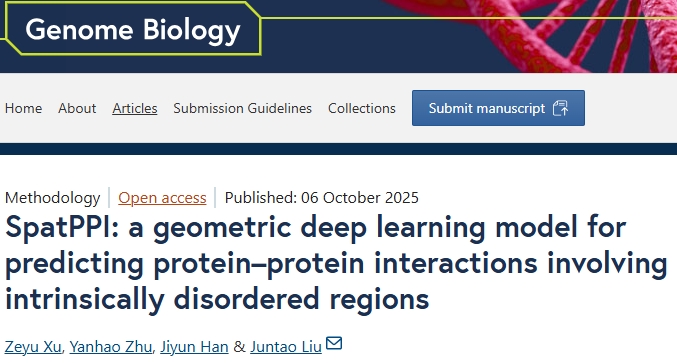 Genome Biol. | SpatPPI: 一种通过几何深度学习准确预测涉及固有无序区域的蛋白质-蛋白质相互作用的模型 - 智源社区