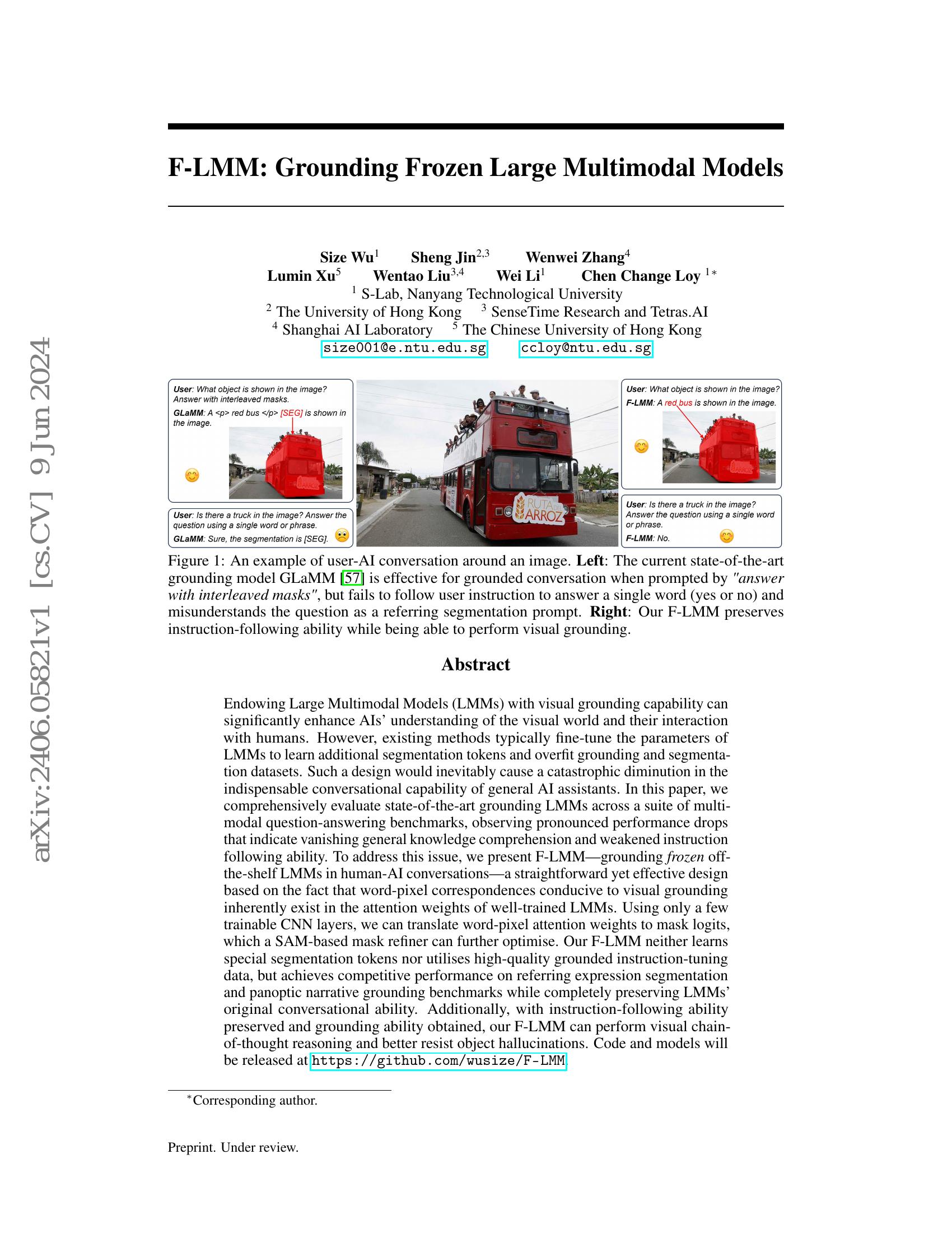 F-LMM: Grounding Frozen Large Multimodal Models - 智源社区论文