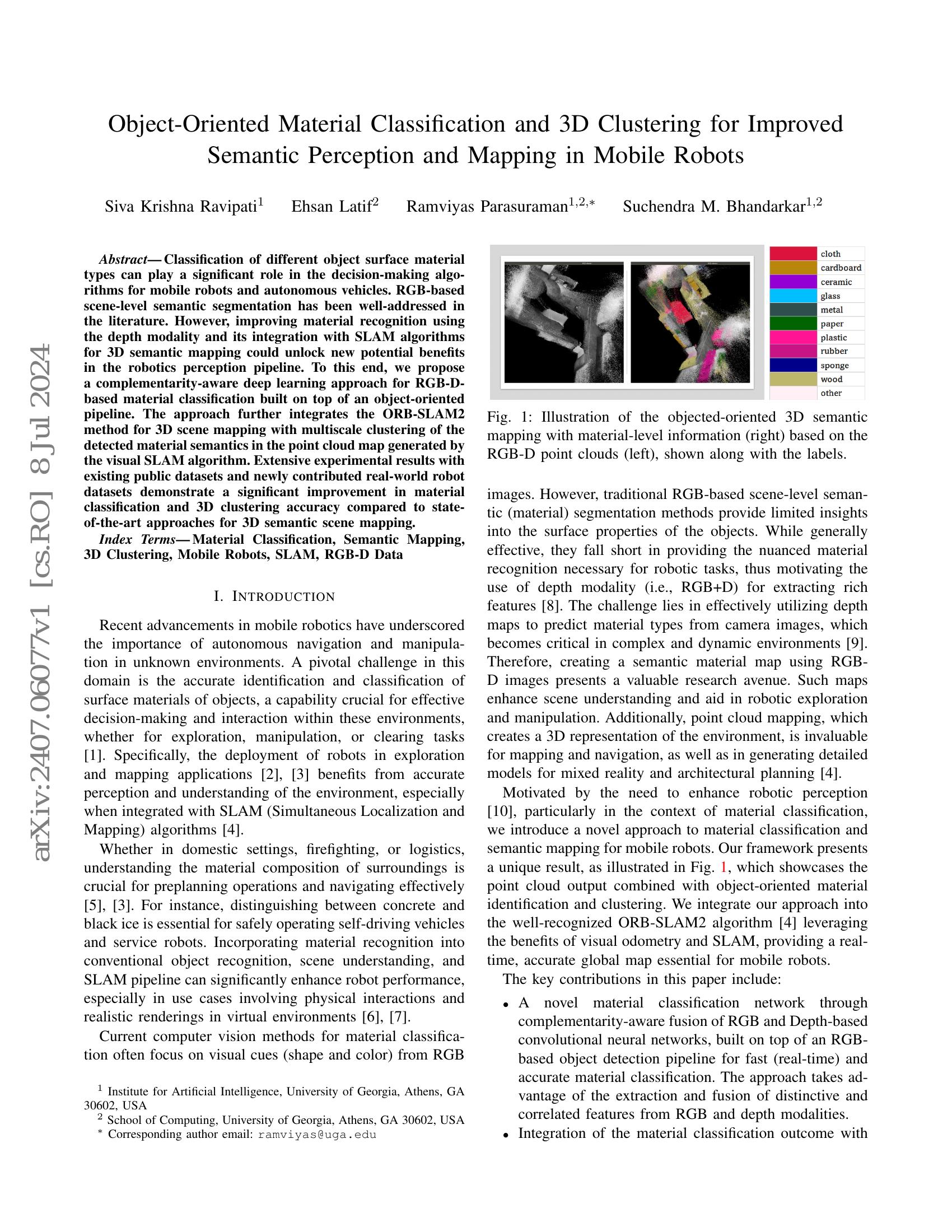 Object-Oriented Material Classification and 3D Clustering for Improved ...