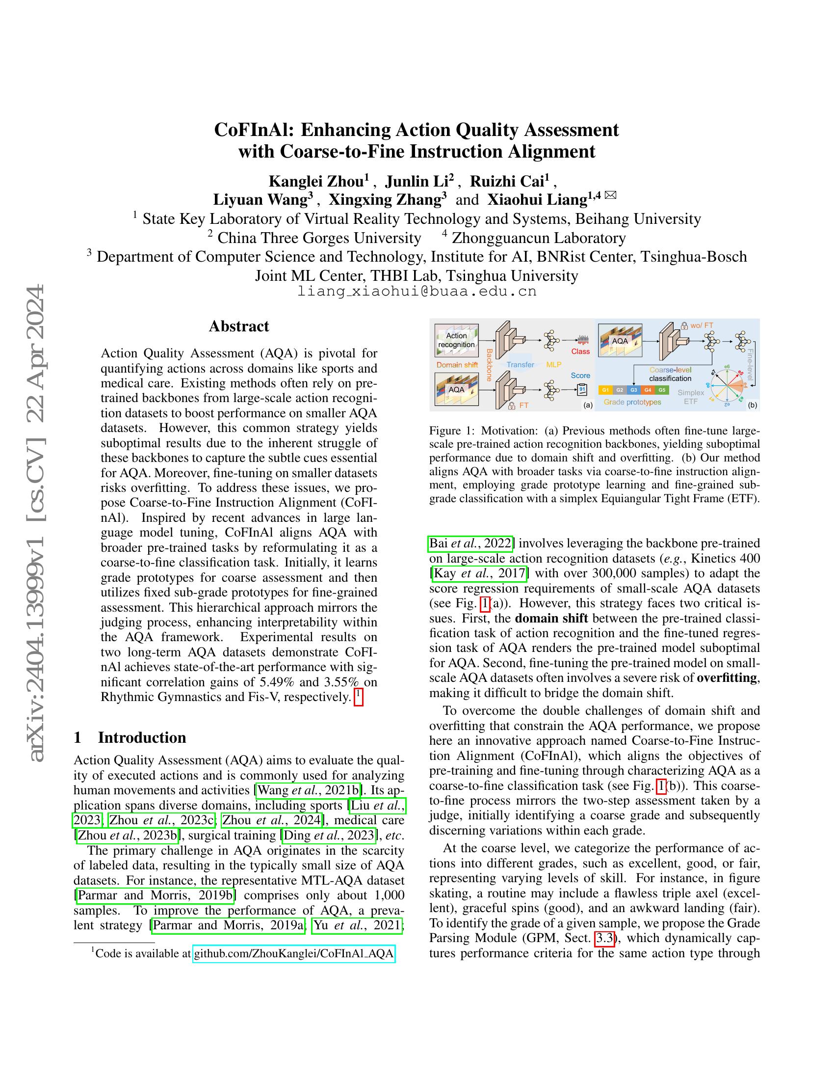 CoFInAl: Enhancing Action Quality Assessment with Coarse-to-Fine ...