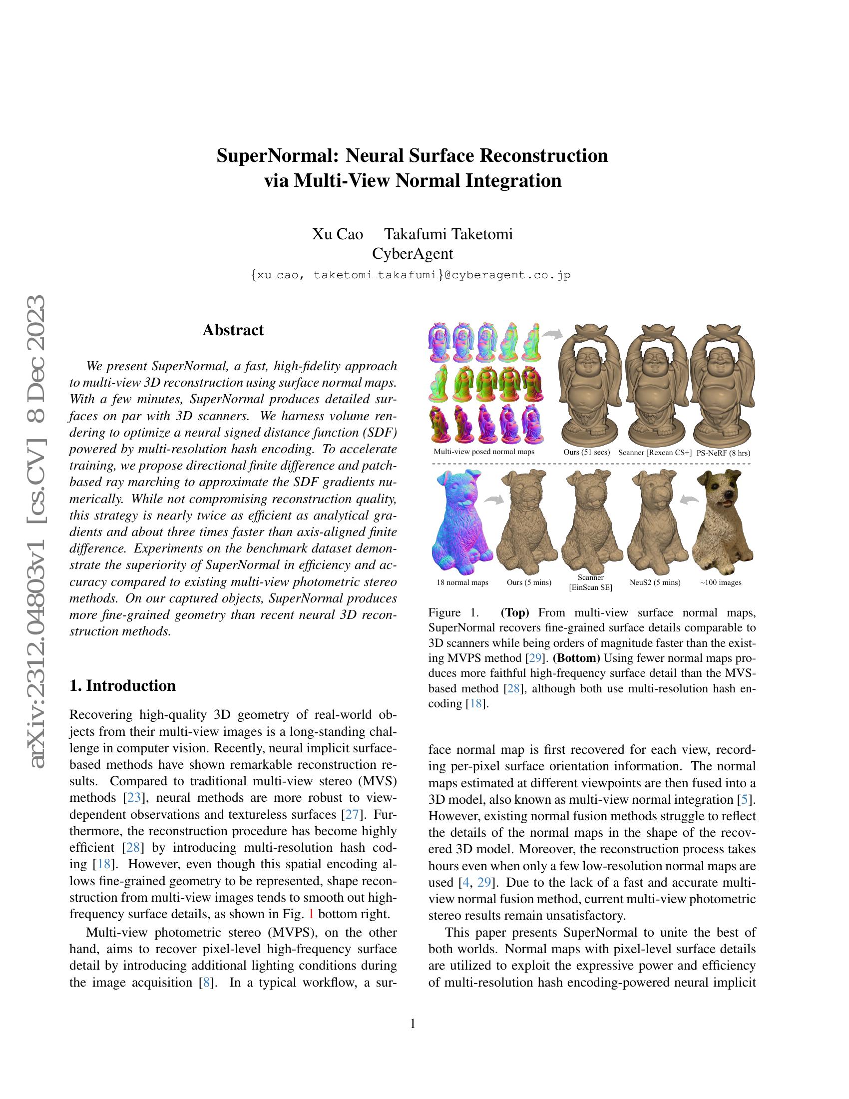 SuperNormal: Neural Surface Reconstruction via Multi-View Normal ...