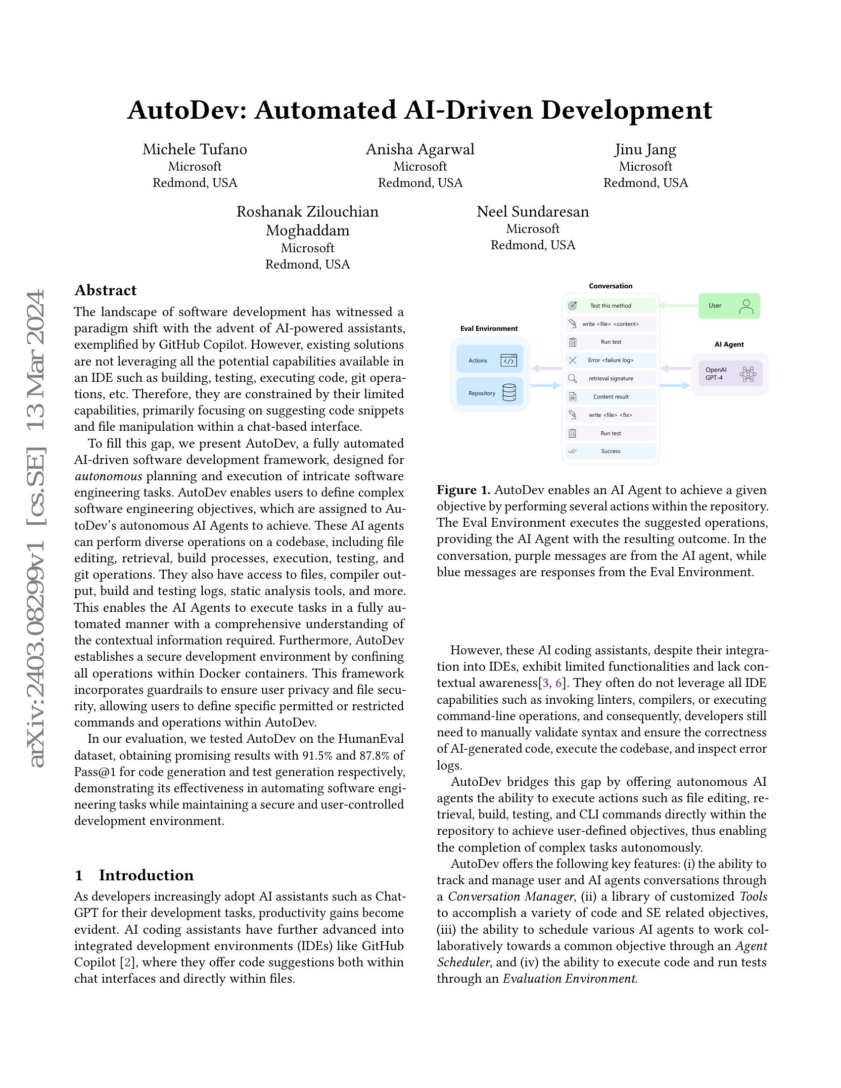 AutoDev: Automated AI-Driven Development - 智源社区论文