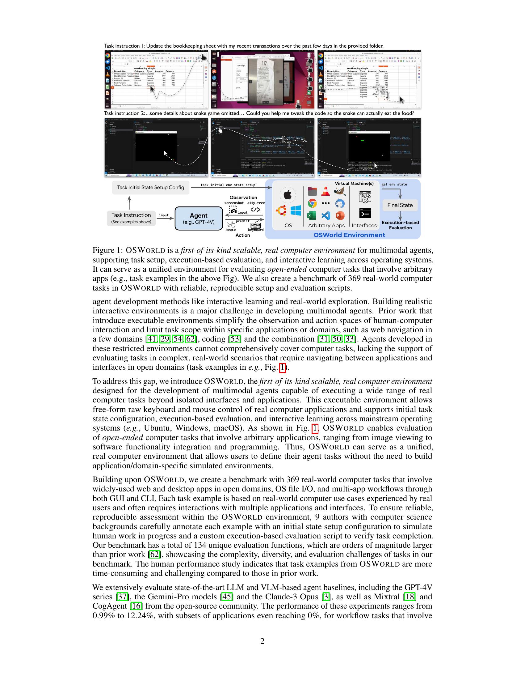 OSWorld: Benchmarking Multimodal Agents for Open-Ended Tasks in Real Computer Environments - 智源社区论文