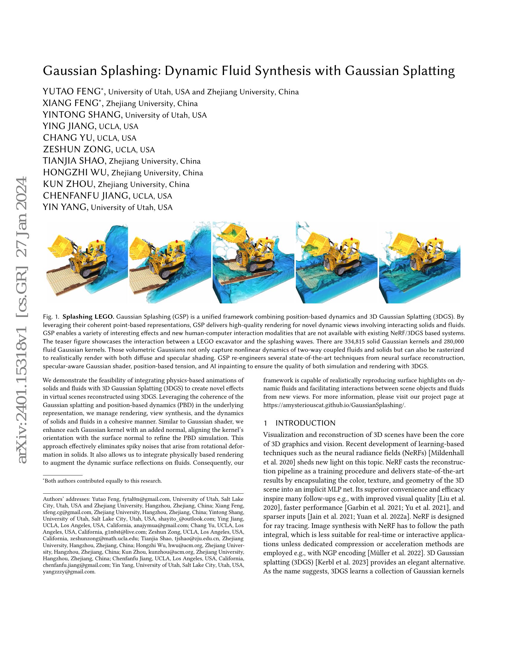Gaussian Splashing: Dynamic Fluid Synthesis with Gaussian Splatting - 智 ...