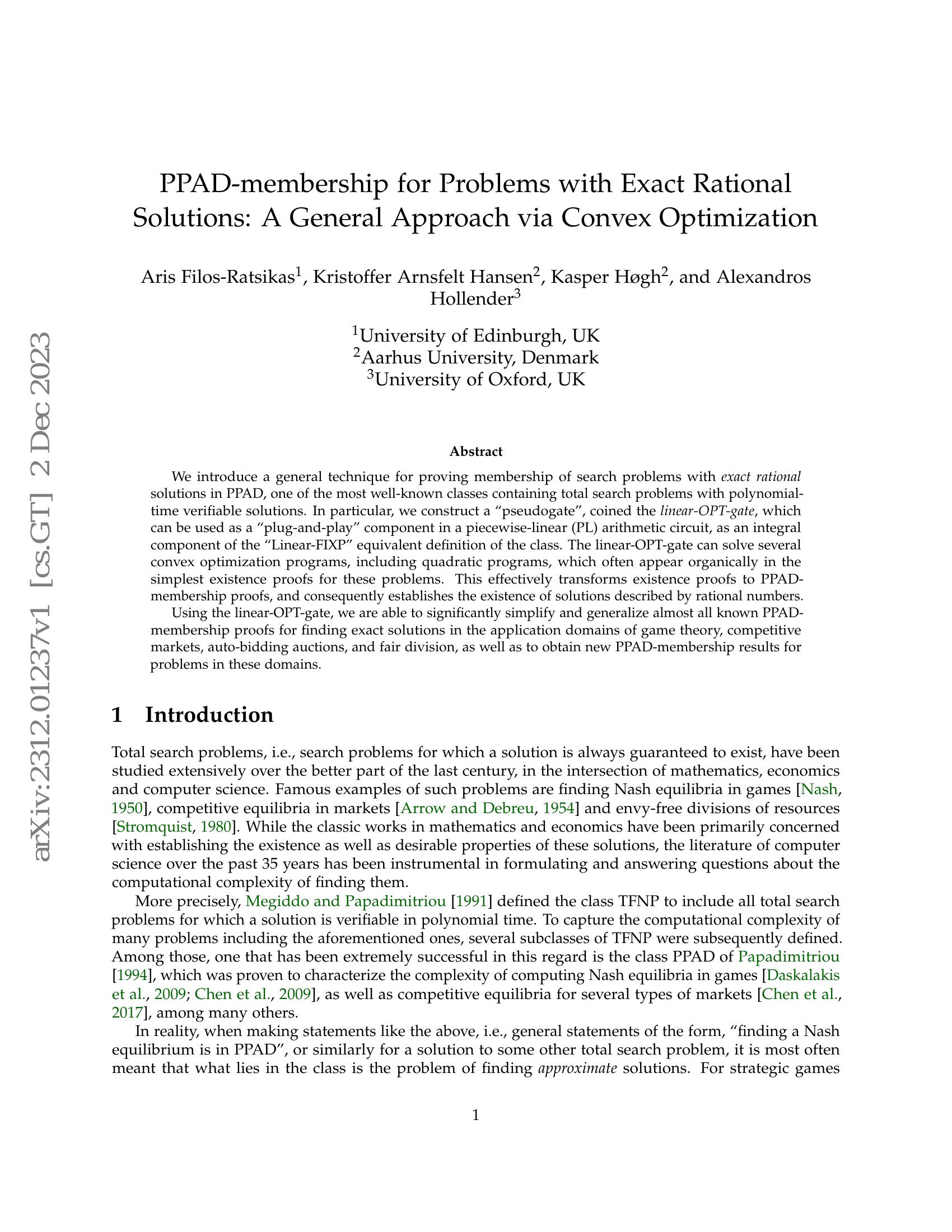 PPAD-membership for Problems with Exact Rational Solutions: A General ...