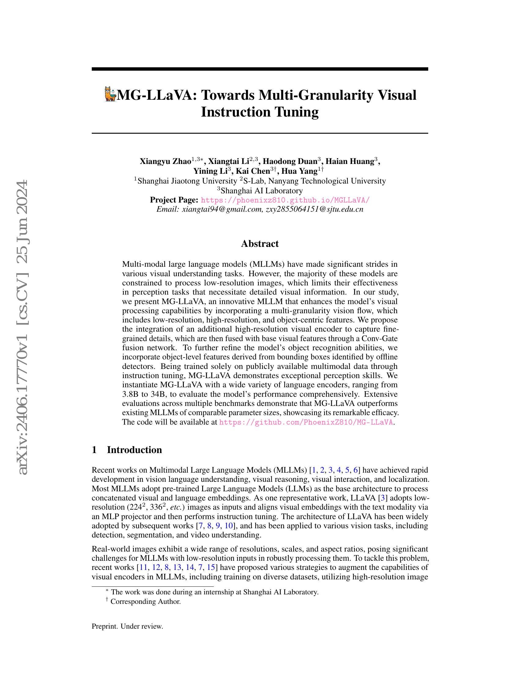 MG-LLaVA: Towards Multi-Granularity Visual Instruction Tuning - 智源社区论文