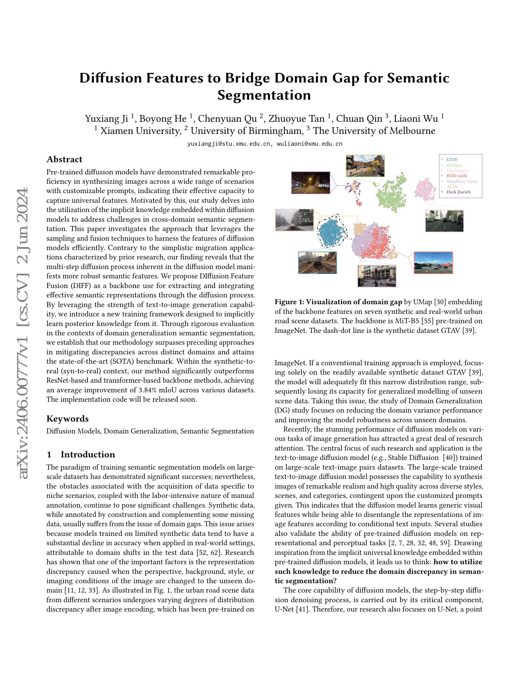 Diffusion Features to Bridge Domain Gap for Semantic Segmentation - 智源社区论文