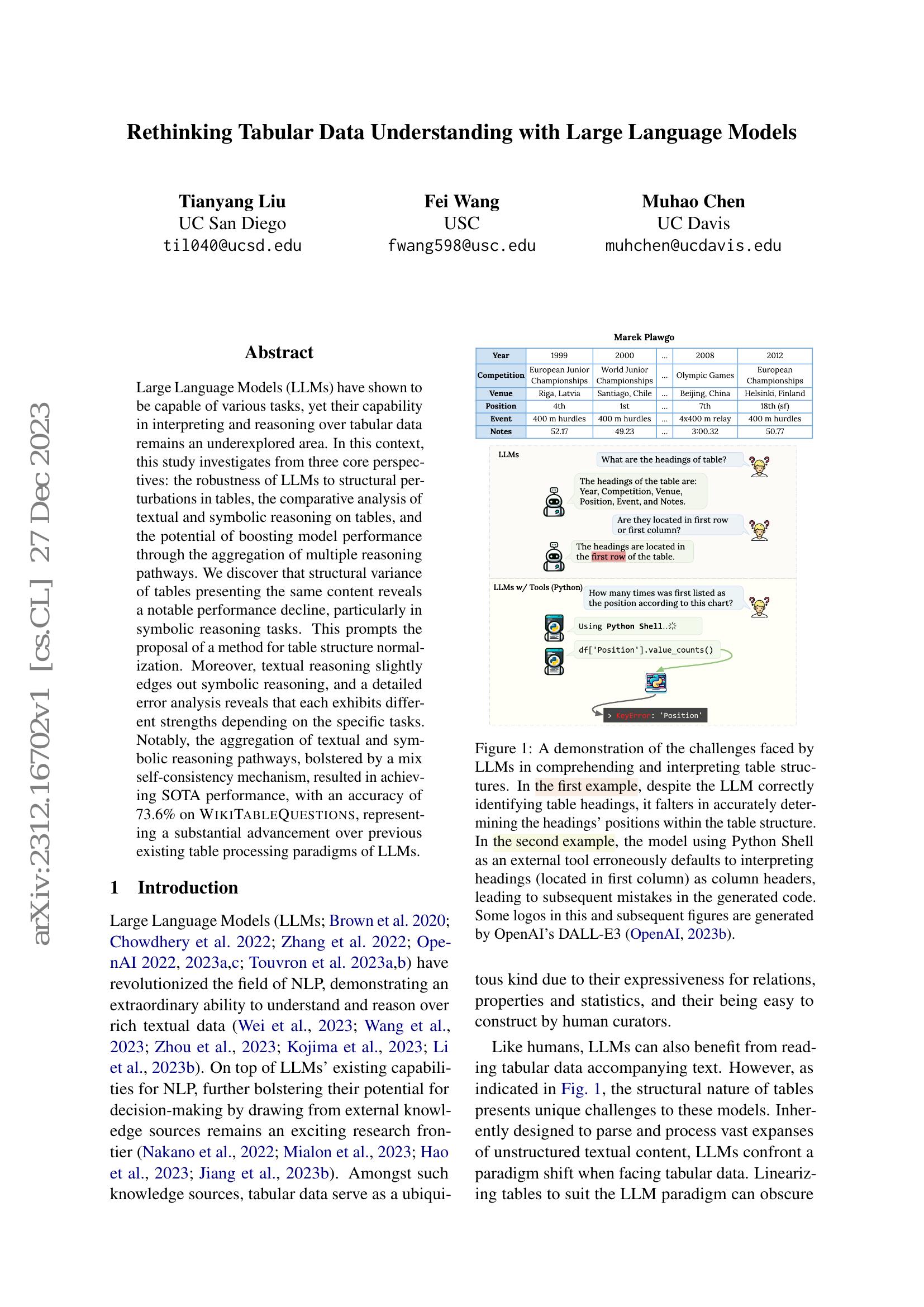 Rethinking Tabular Data Understanding with Large Language Models - 智源社区论文