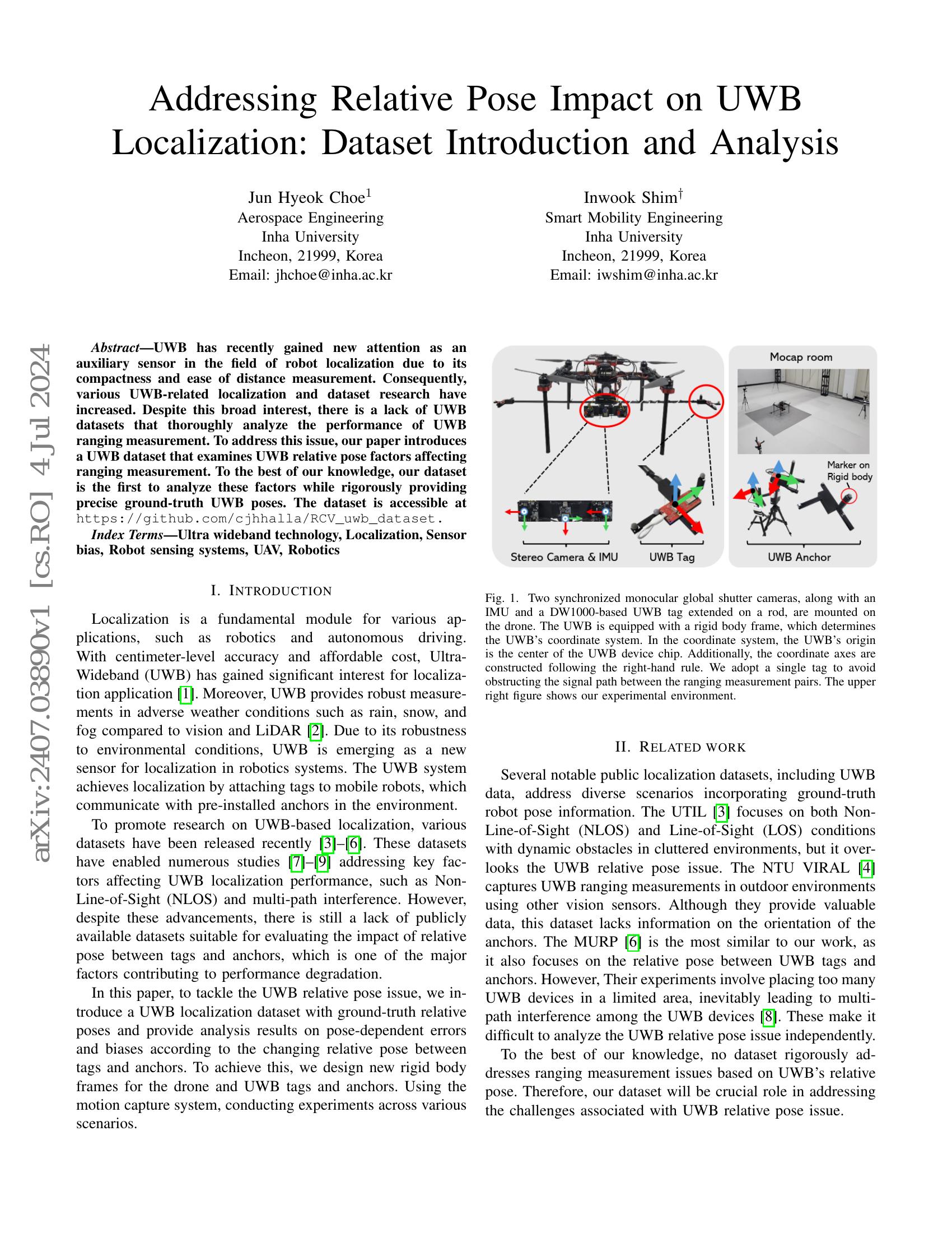 Addressing Relative Pose Impact on UWB Localization: Dataset Introduction and Analysis - 智源社区论文