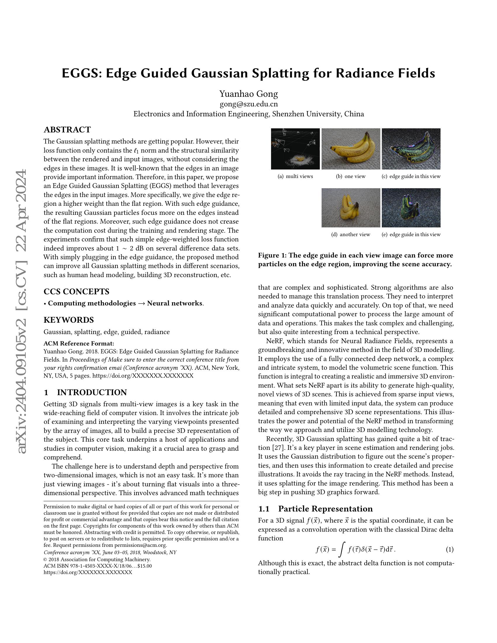 EGGS: Edge Guided Gaussian Splatting for Radiance Fields - 智源社区论文