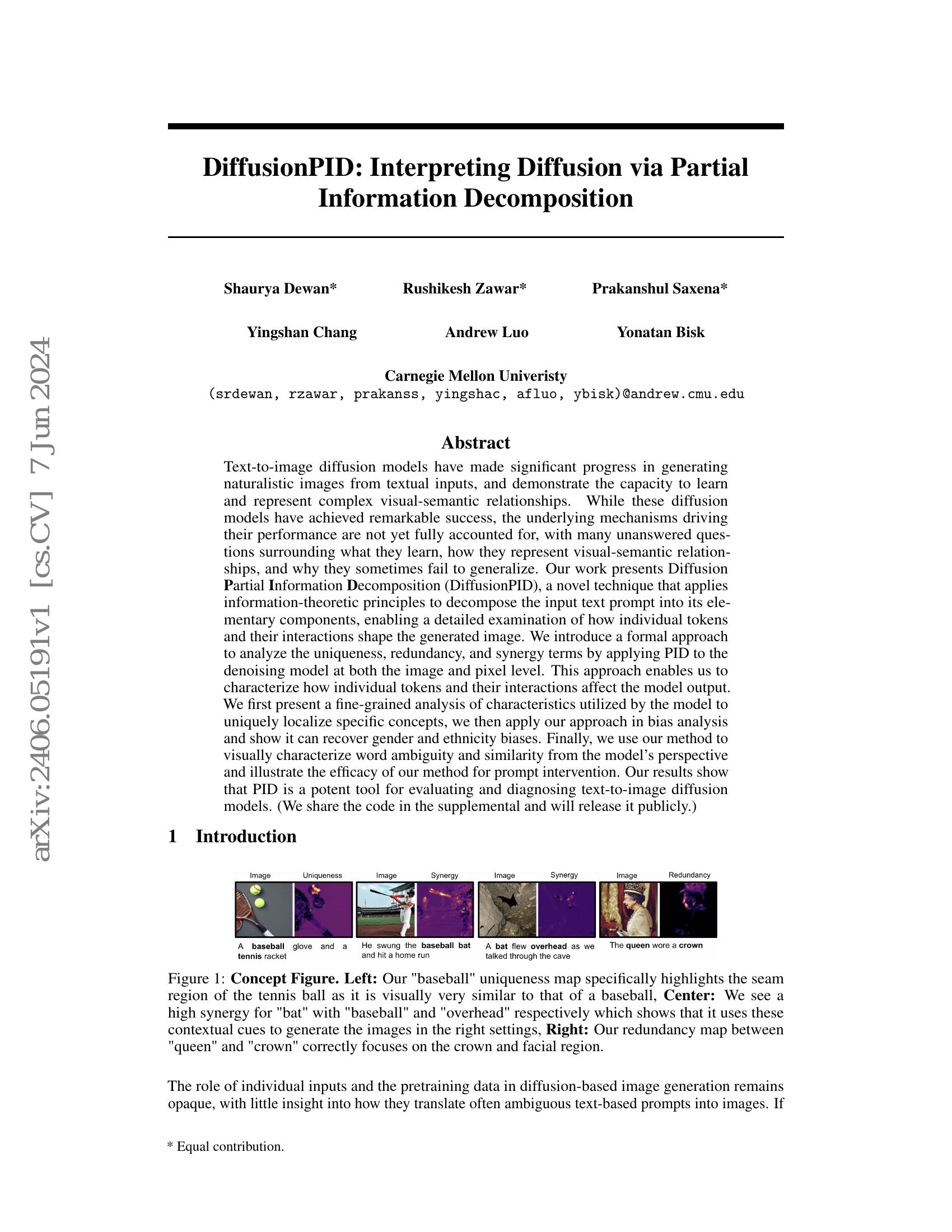 DiffusionPID: Interpreting Diffusion via Partial Information Decomposition - 智源社区论文