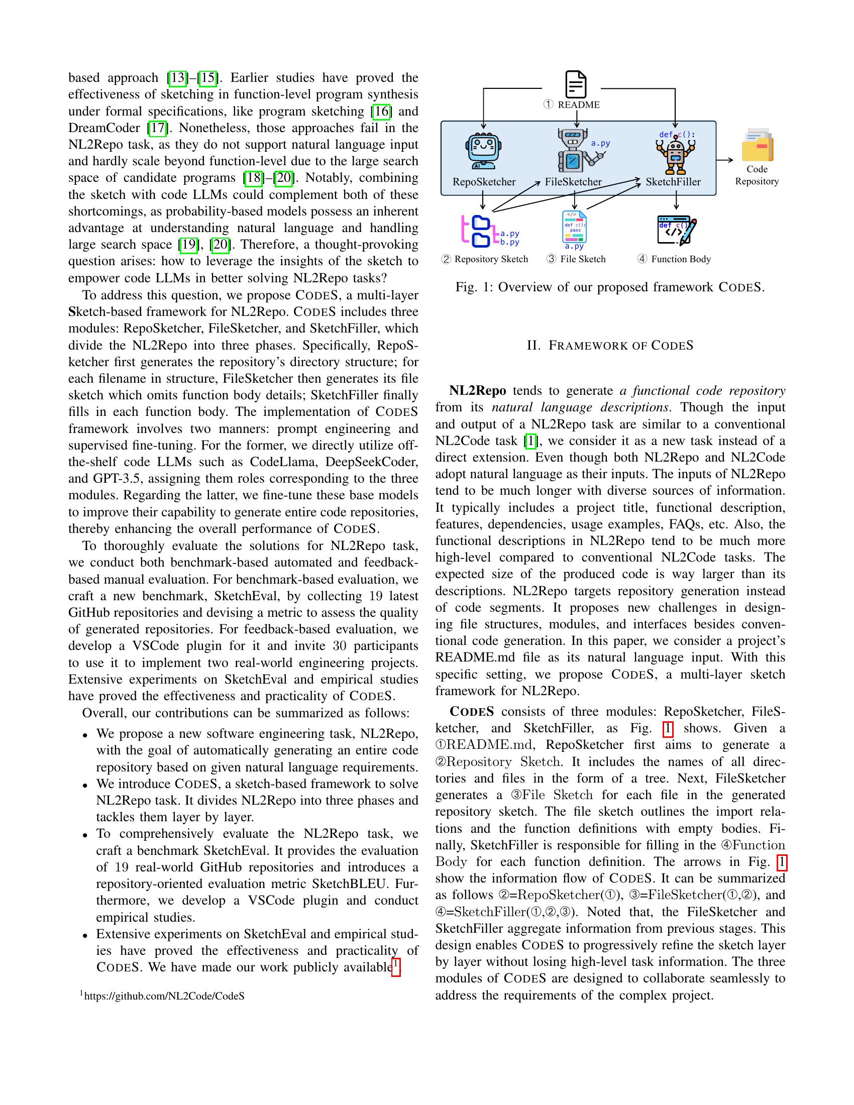 CodeS: Natural Language to Code Repository via Multi-Layer Sketch - 智源社区论文