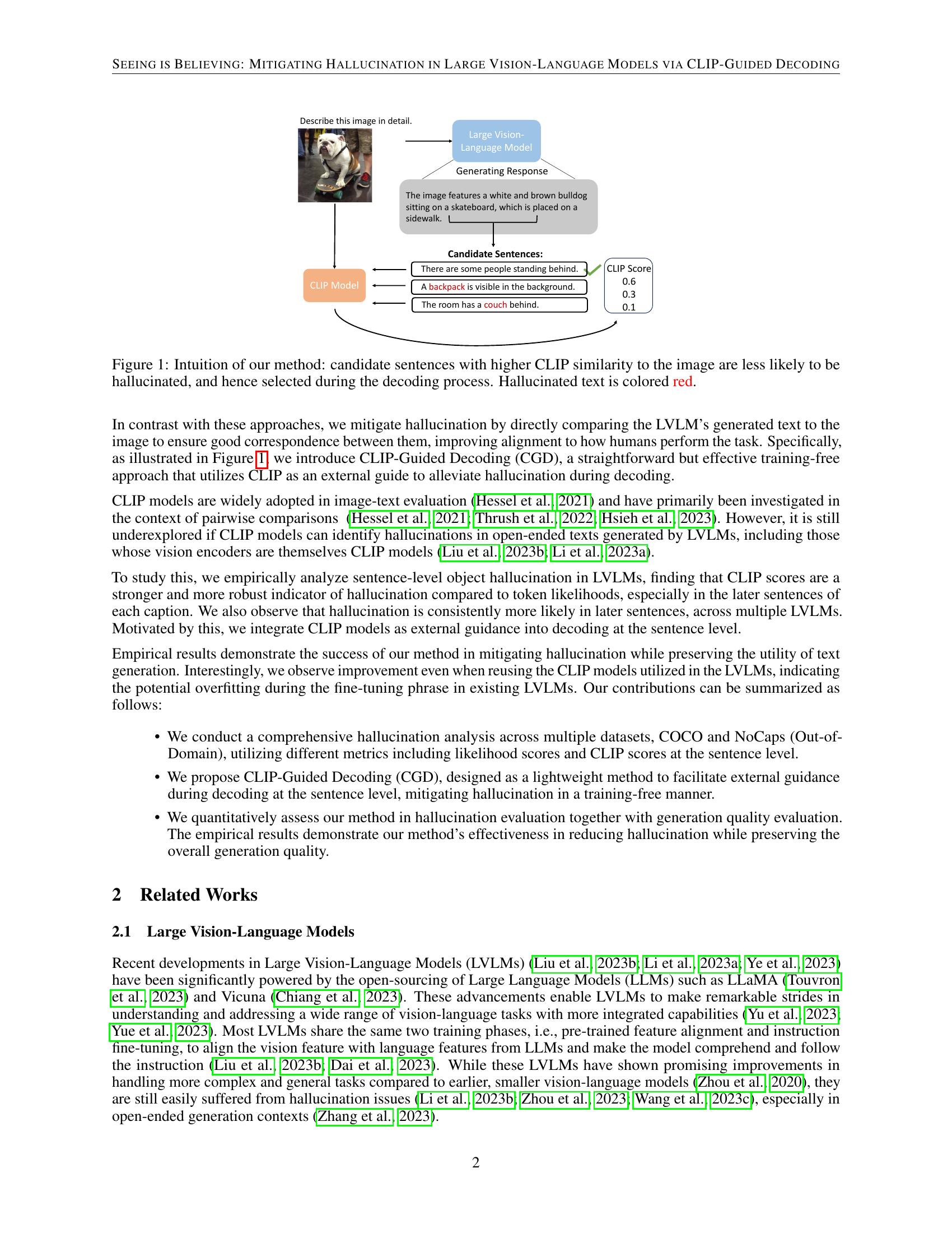 Seeing is Believing: Mitigating Hallucination in Large Vision-Language Models via CLIP-Guided ...