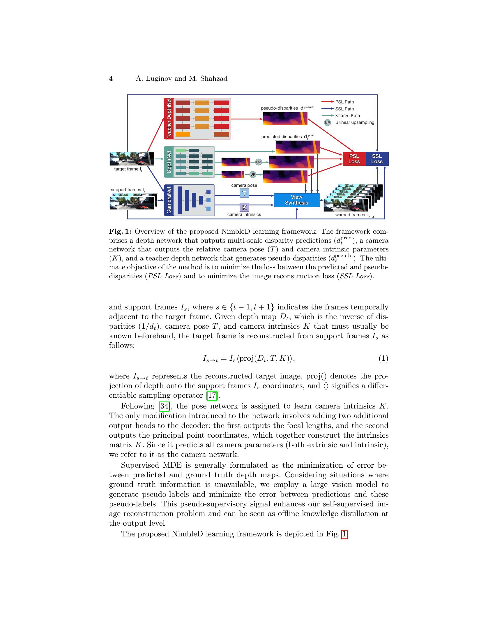 NimbleD: Enhancing Self-supervised Monocular Depth Estimation with Pseudo-labels and Large-scale ...