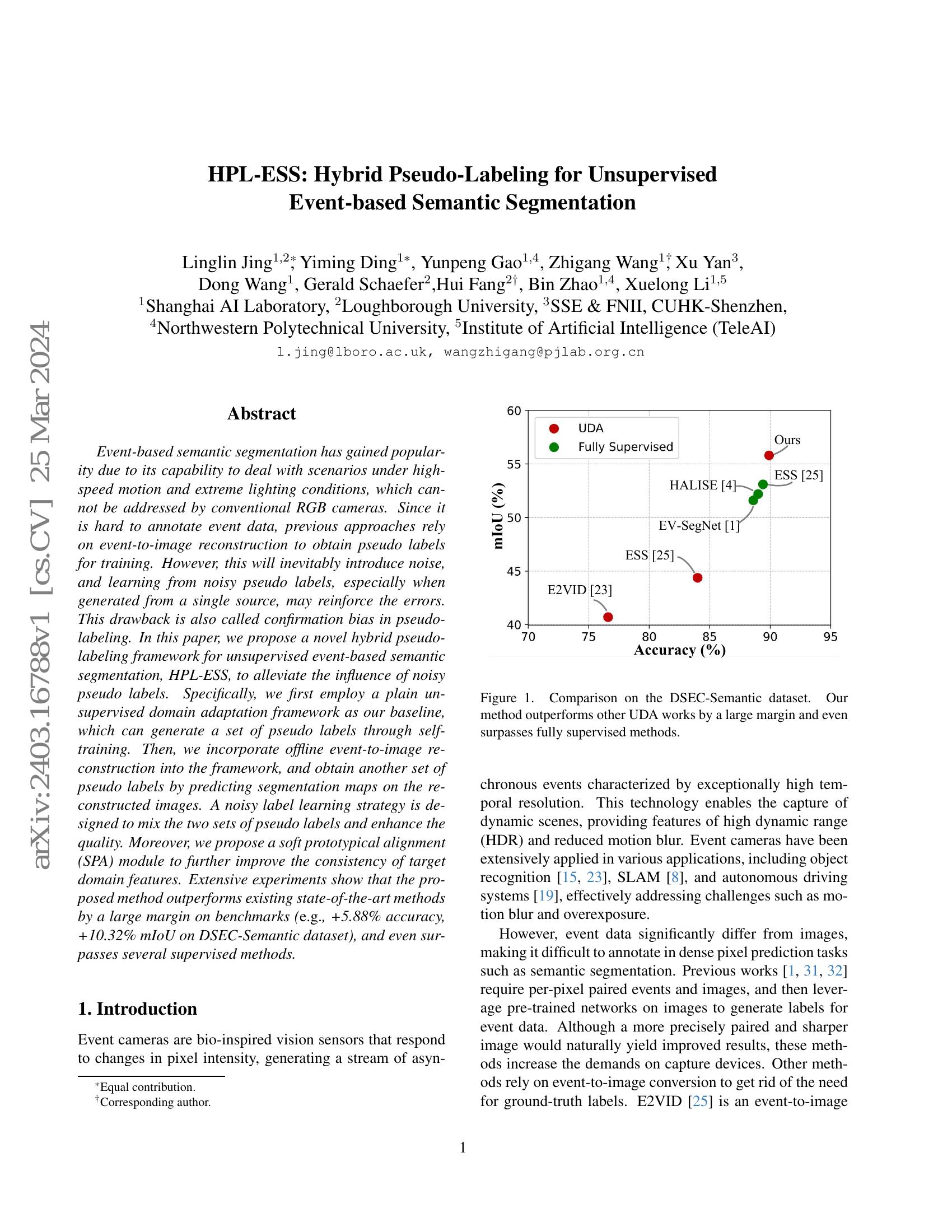 HPL-ESS: Hybrid Pseudo-Labeling for Unsupervised Event-based Semantic Segmentation - 智源社区论文