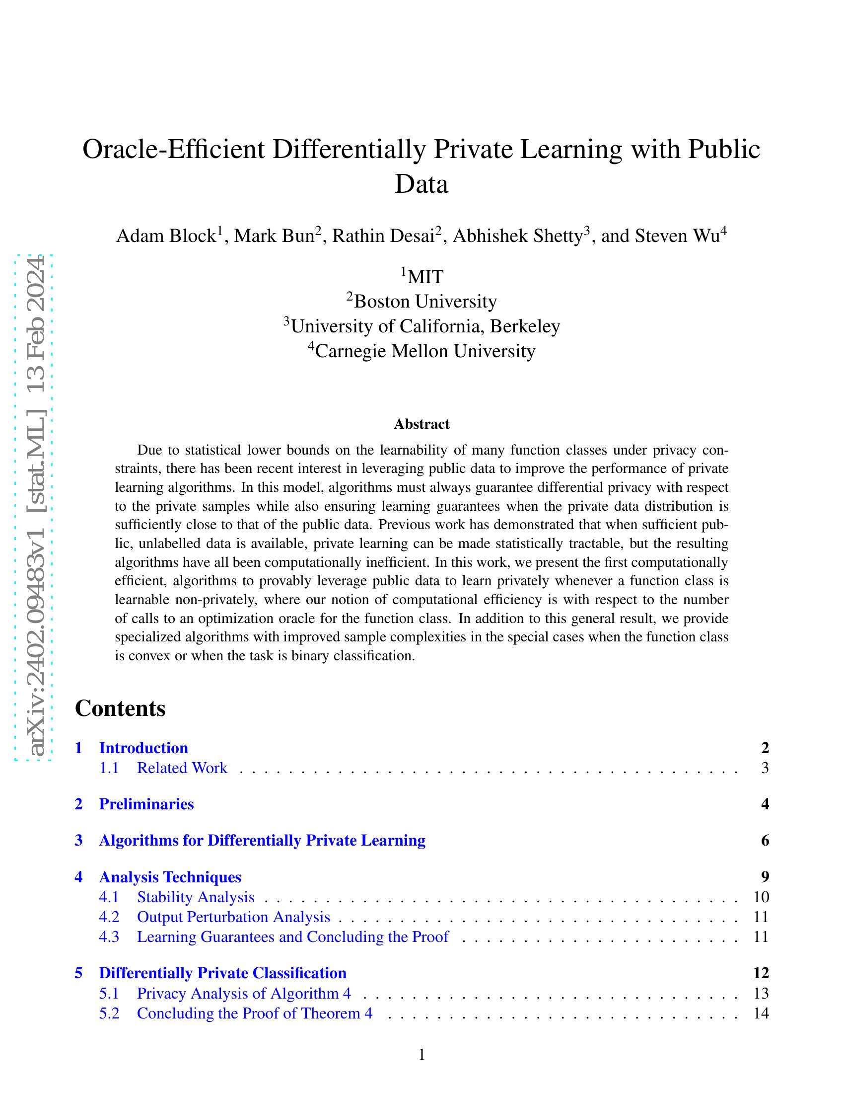 Oracle-Efficient Differentially Private Learning with Public Data - 智源社区论文