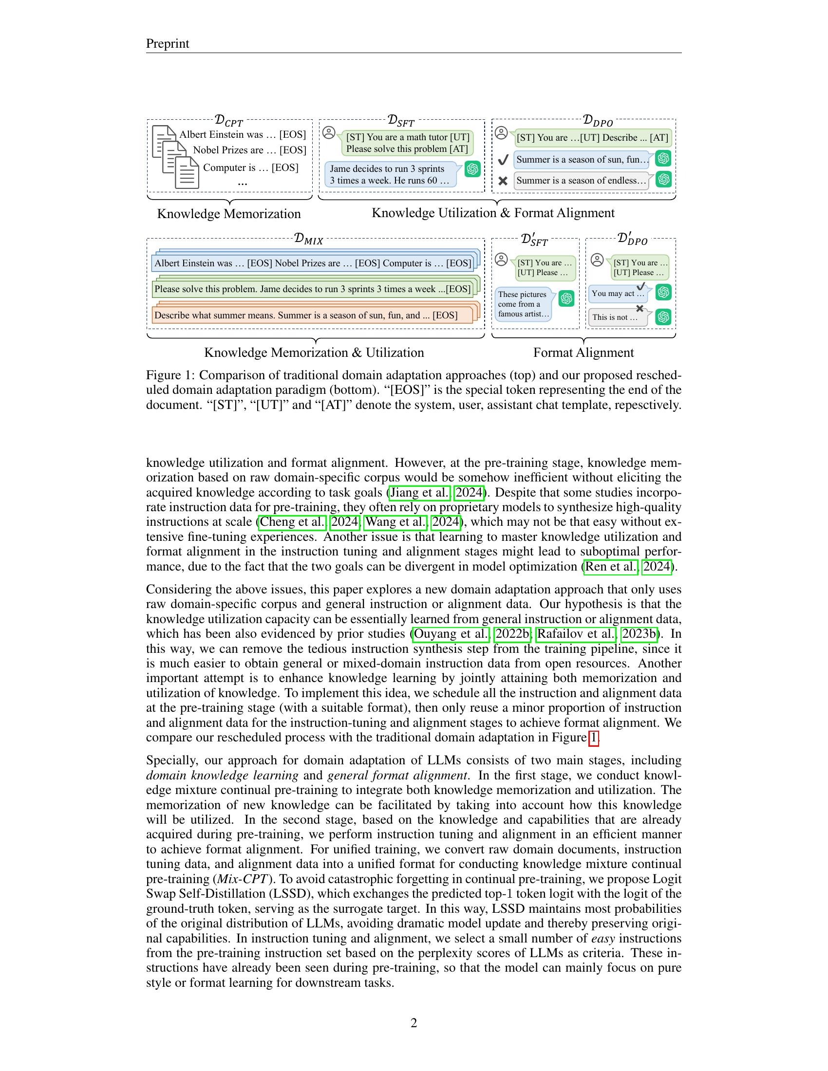 Mix-CPT: A Domain Adaptation Framework via Decoupling Knowledge ...