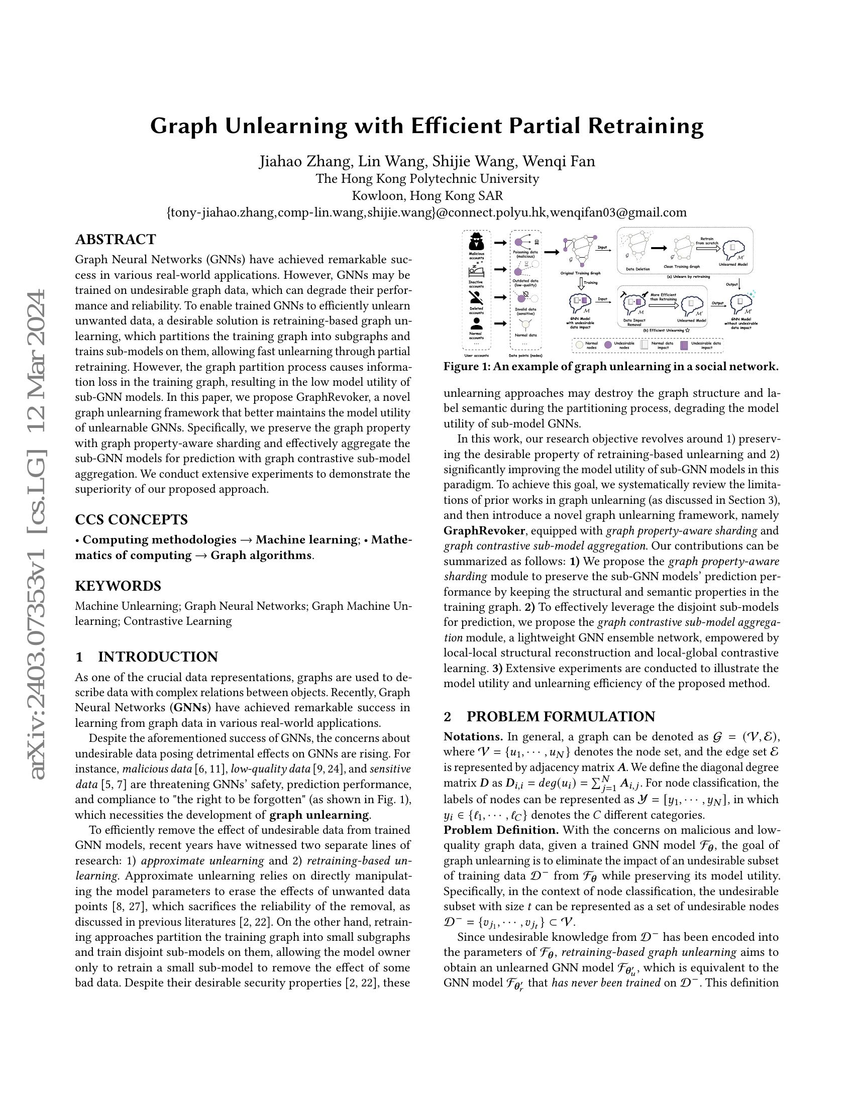 Graph Unlearning with Efficient Partial Retraining - 智源社区论文