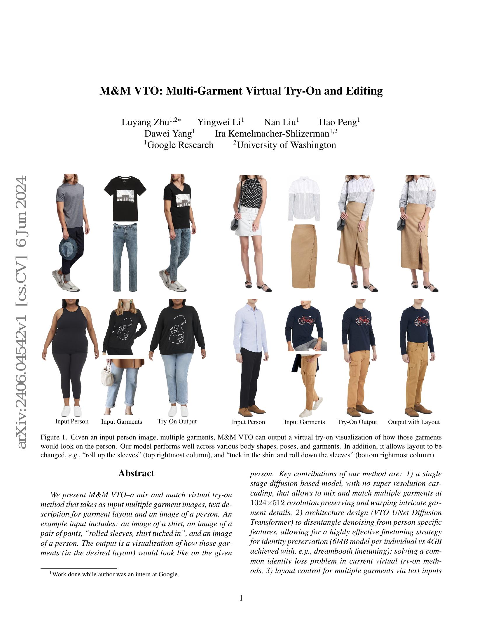 M&M VTO: Multi-Garment Virtual Try-On and Editing - 智源社区论文