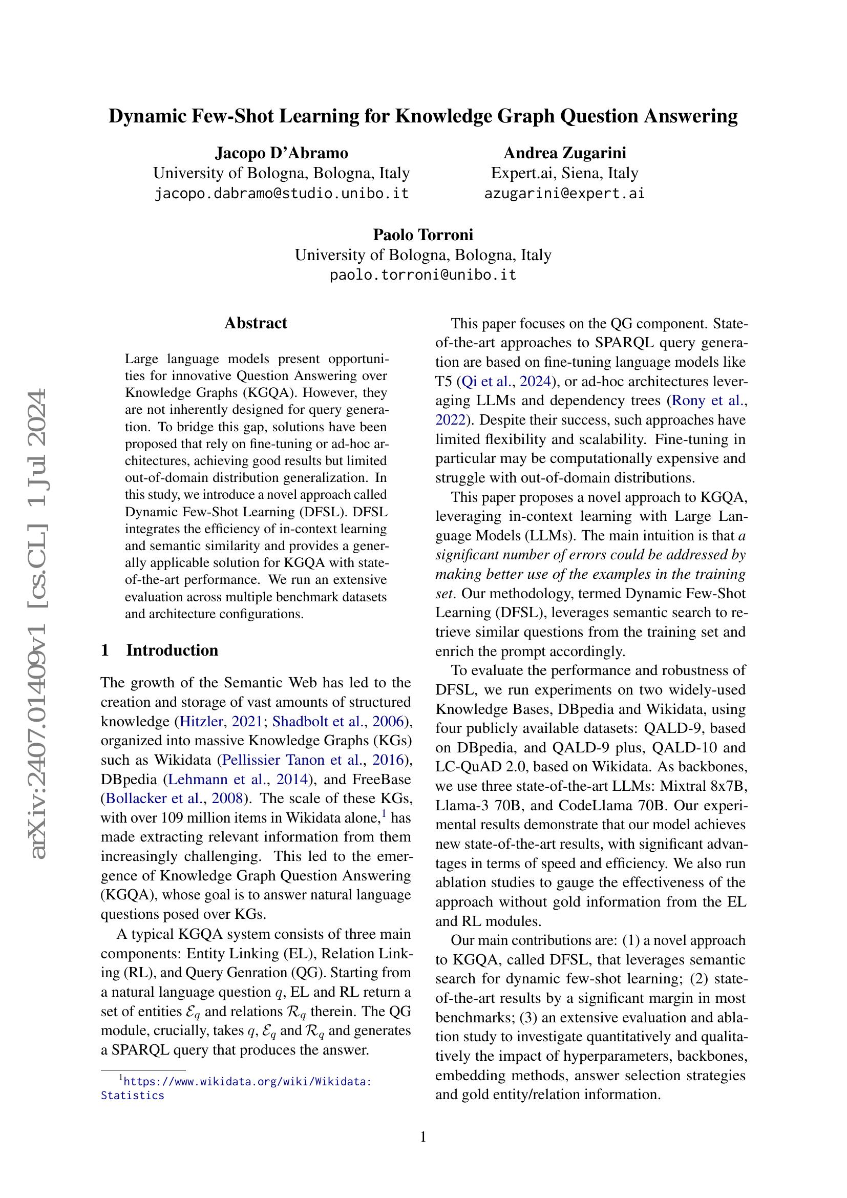 Dynamic Few-Shot Learning for Knowledge Graph Question Answering - 智源社区论文