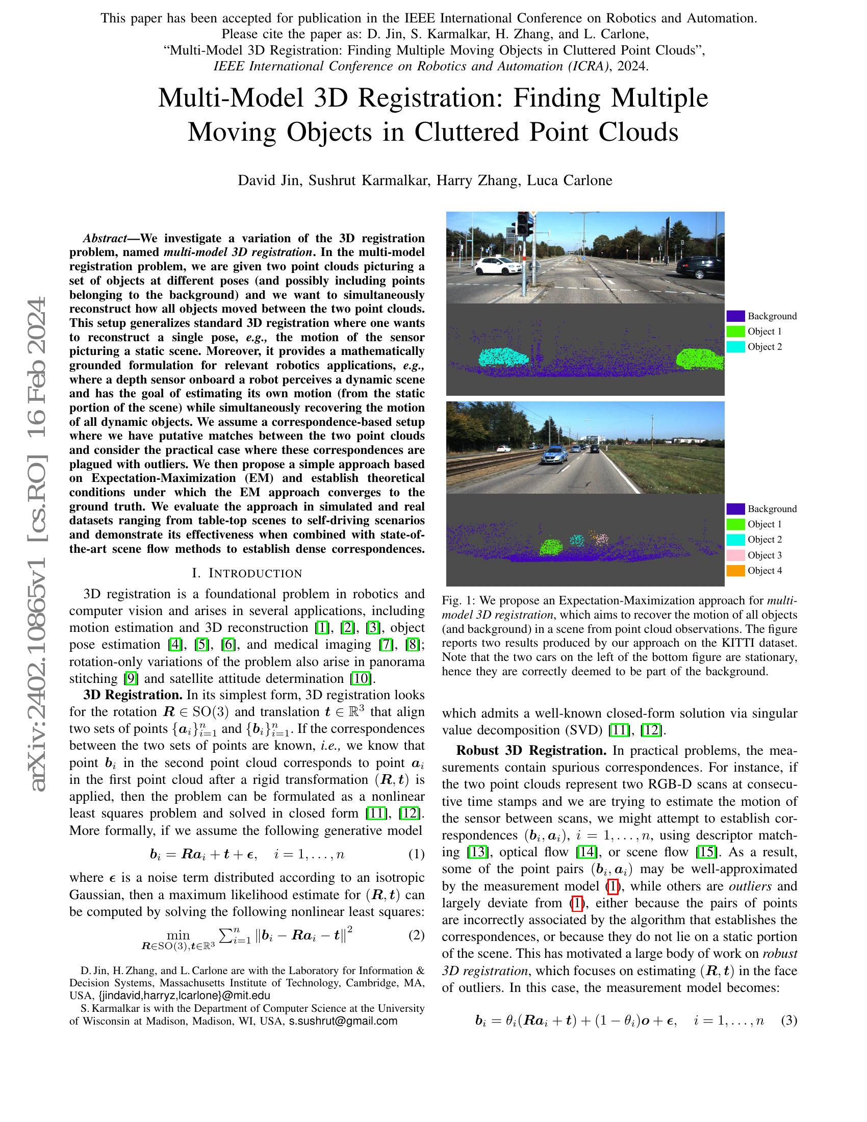 Multi-Model 3D Registration: Finding Multiple Moving Objects in ...