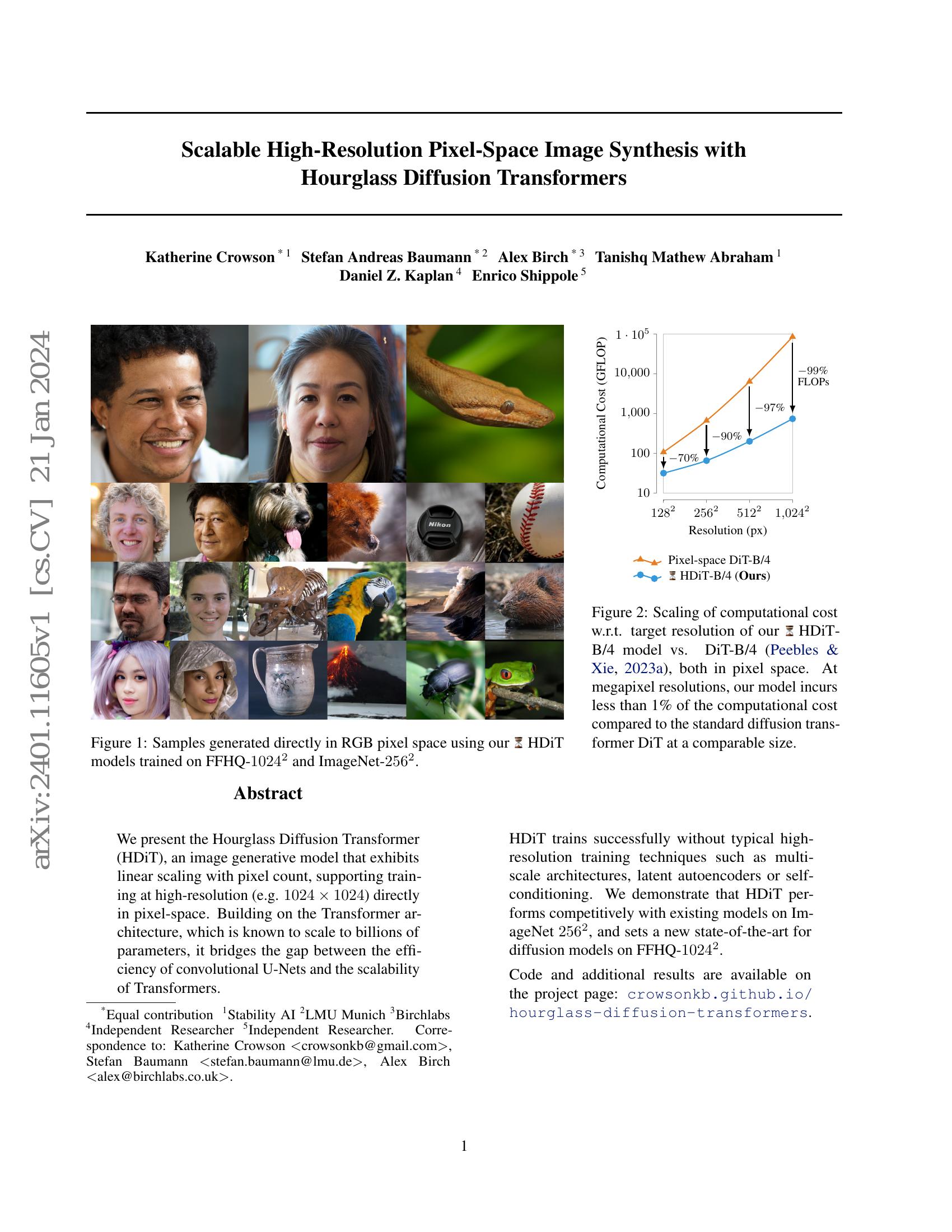 Scalable High-Resolution Pixel-Space Image Synthesis with Hourglass ...