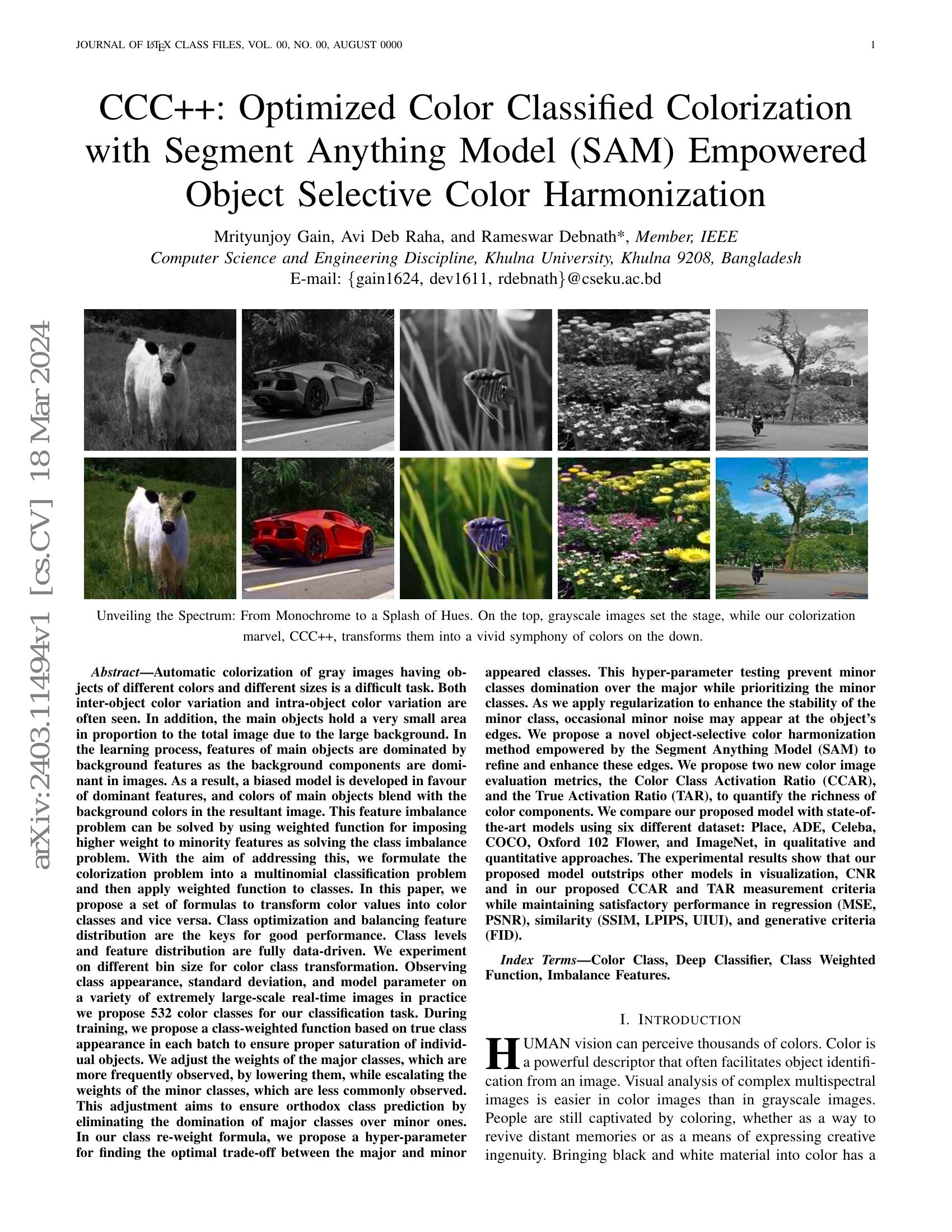 CCC++: Optimized Color Classified Colorization with Segment Anything ...