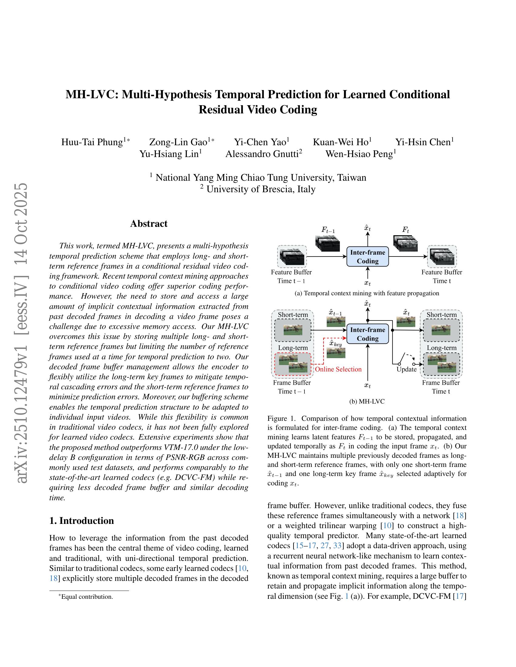 MH-LVC: Multi-Hypothesis Temporal Prediction for Learned Conditional ...