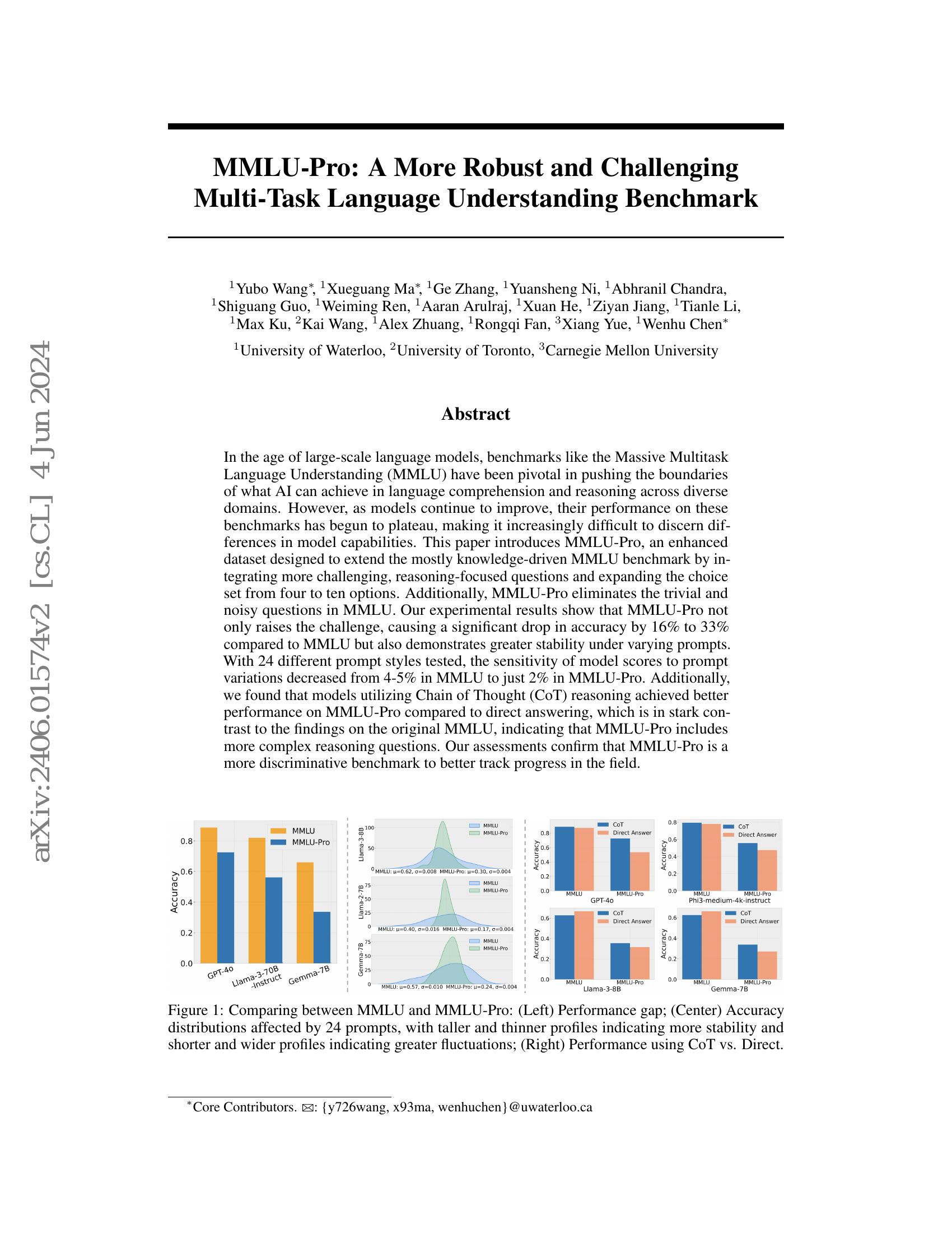 MMLU-Pro: A More Robust and Challenging Multi-Task Language ...