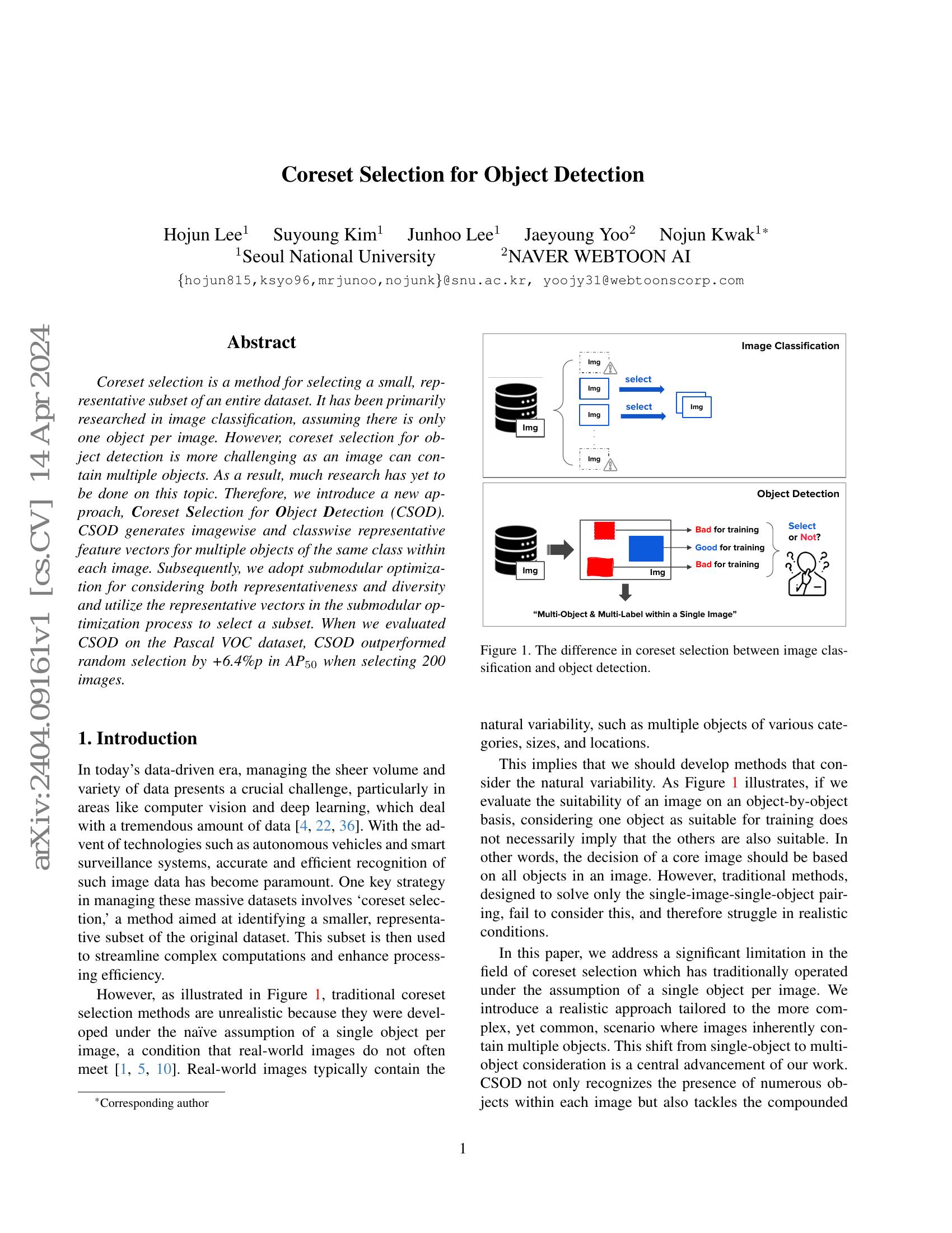 Coreset Selection for Object Detection - 智源社区论文