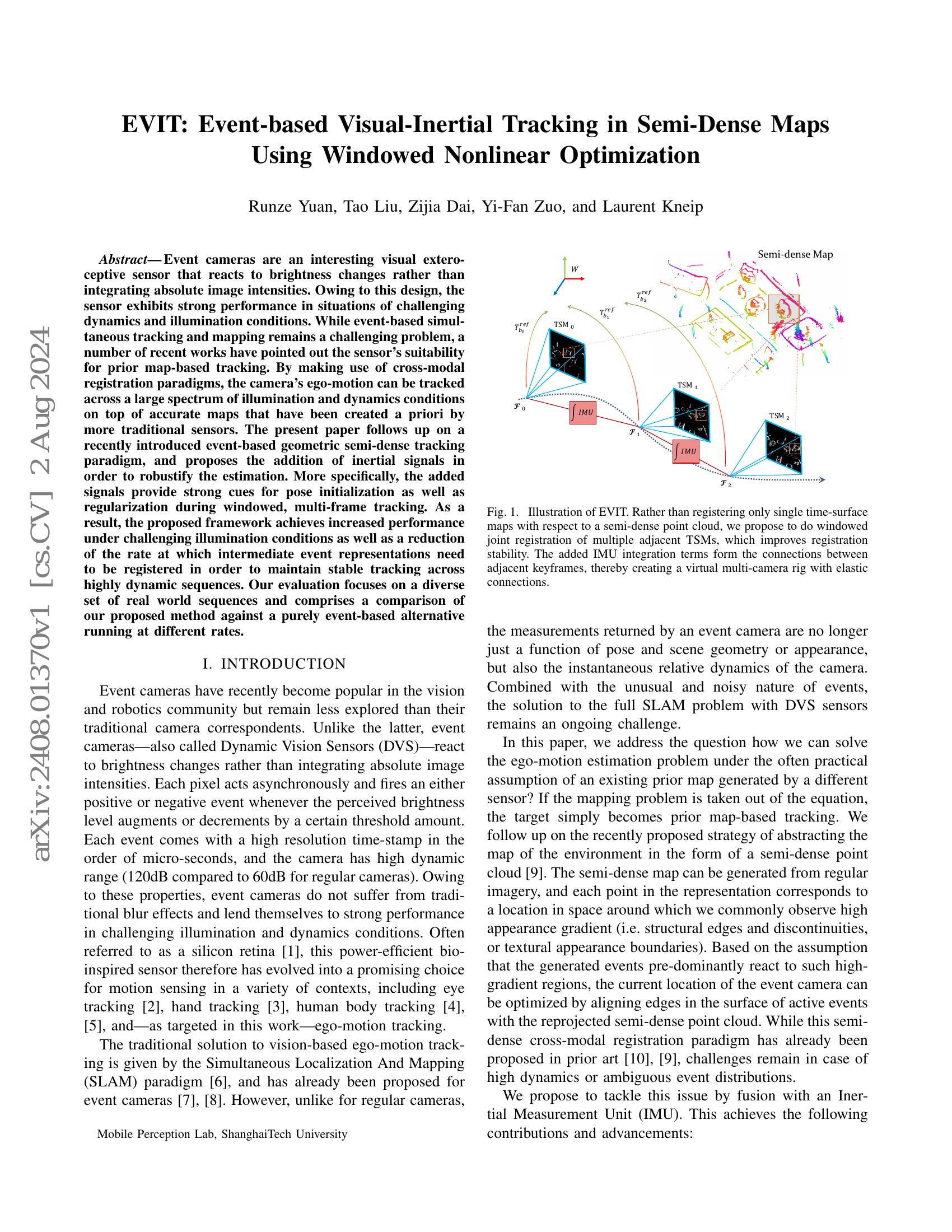 EVIT: Event-based Visual-Inertial Tracking in Semi-Dense Maps Using ...