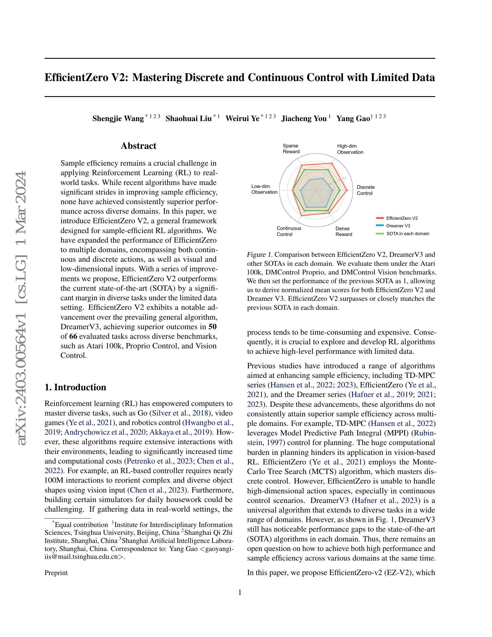 EfficientZero V2: Mastering Discrete and Continuous Control with Limited Data - 智源社区论文