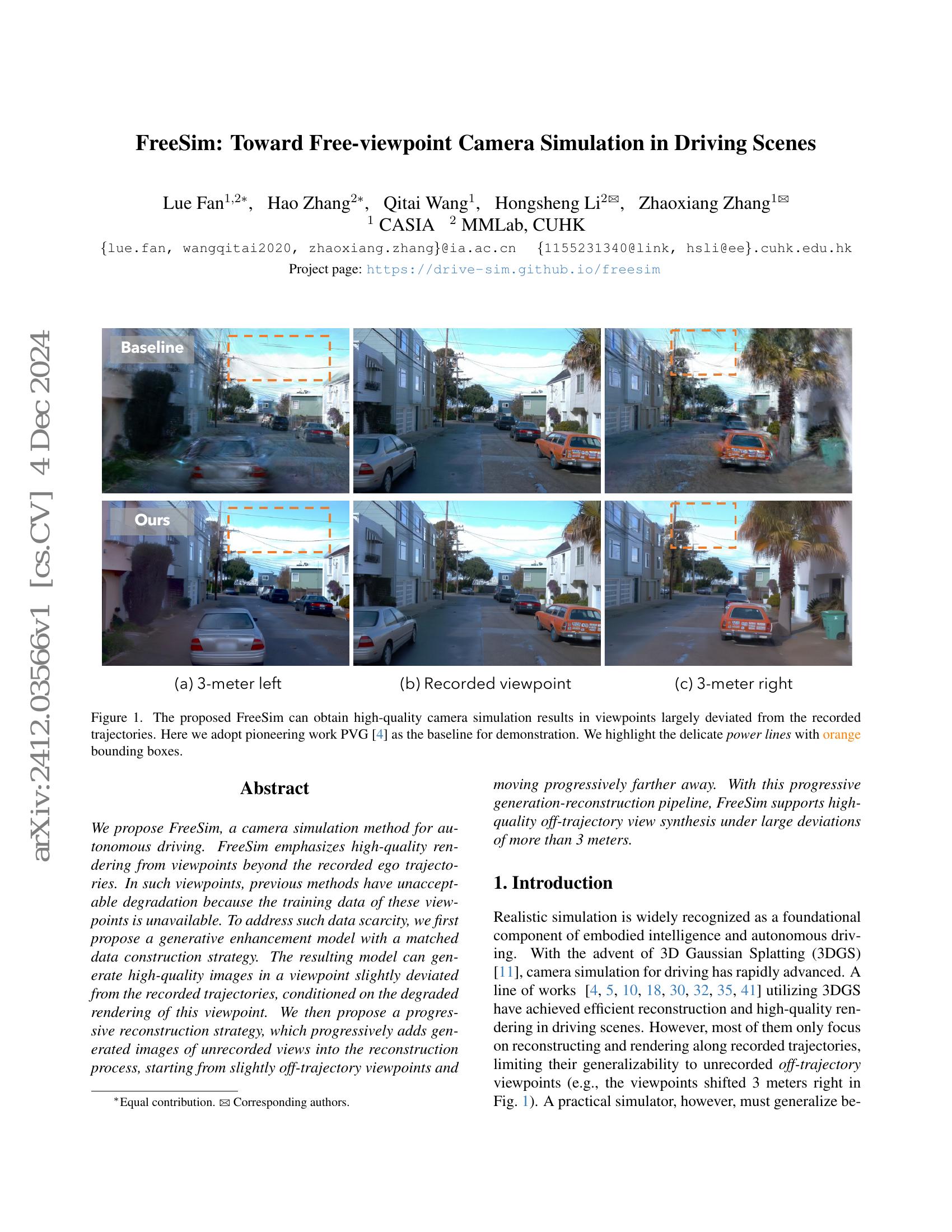 FreeSim: Toward Free-viewpoint Camera Simulation in Driving Scenes - 智源社区论文