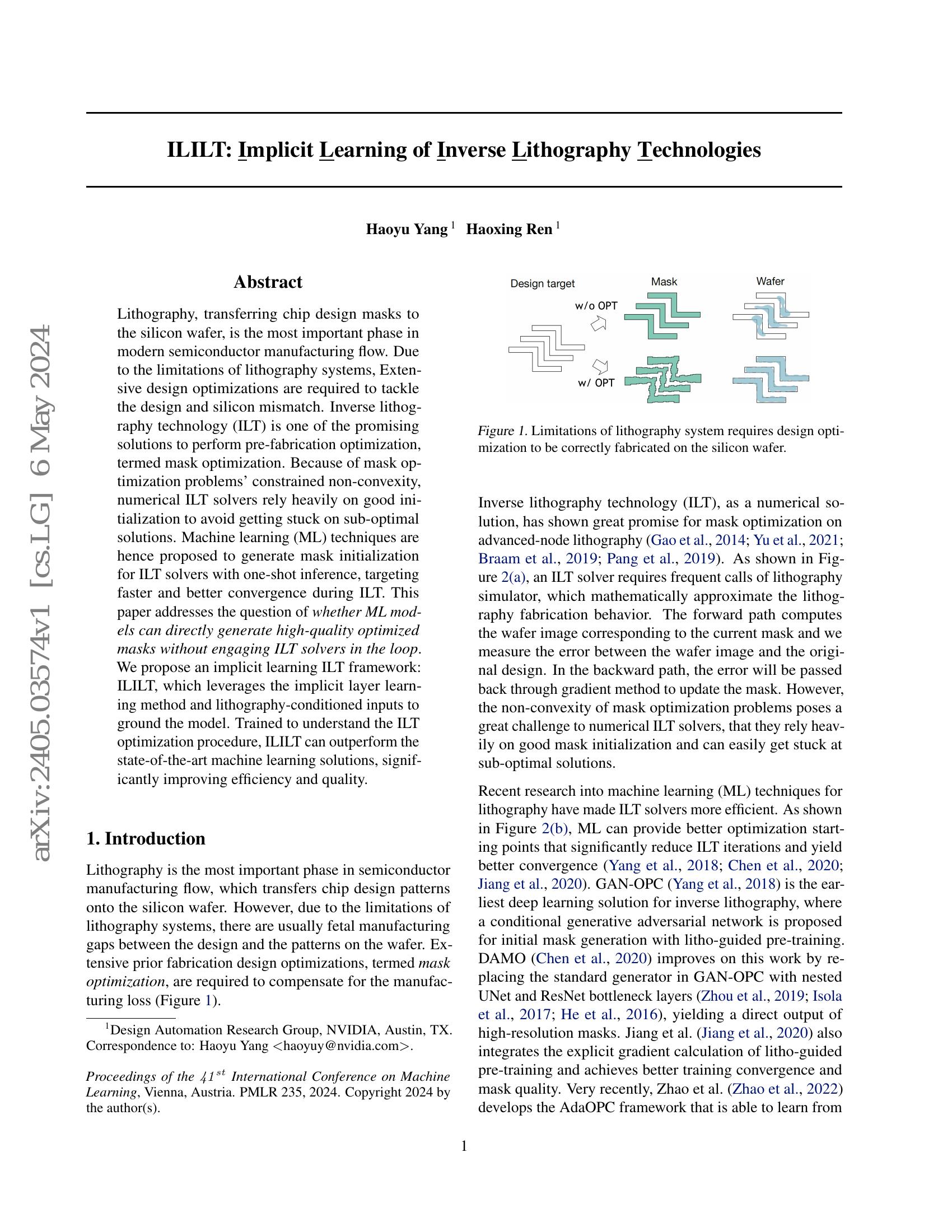 ILILT: Implicit Learning of Inverse Lithography Technologies - 智源社区论文