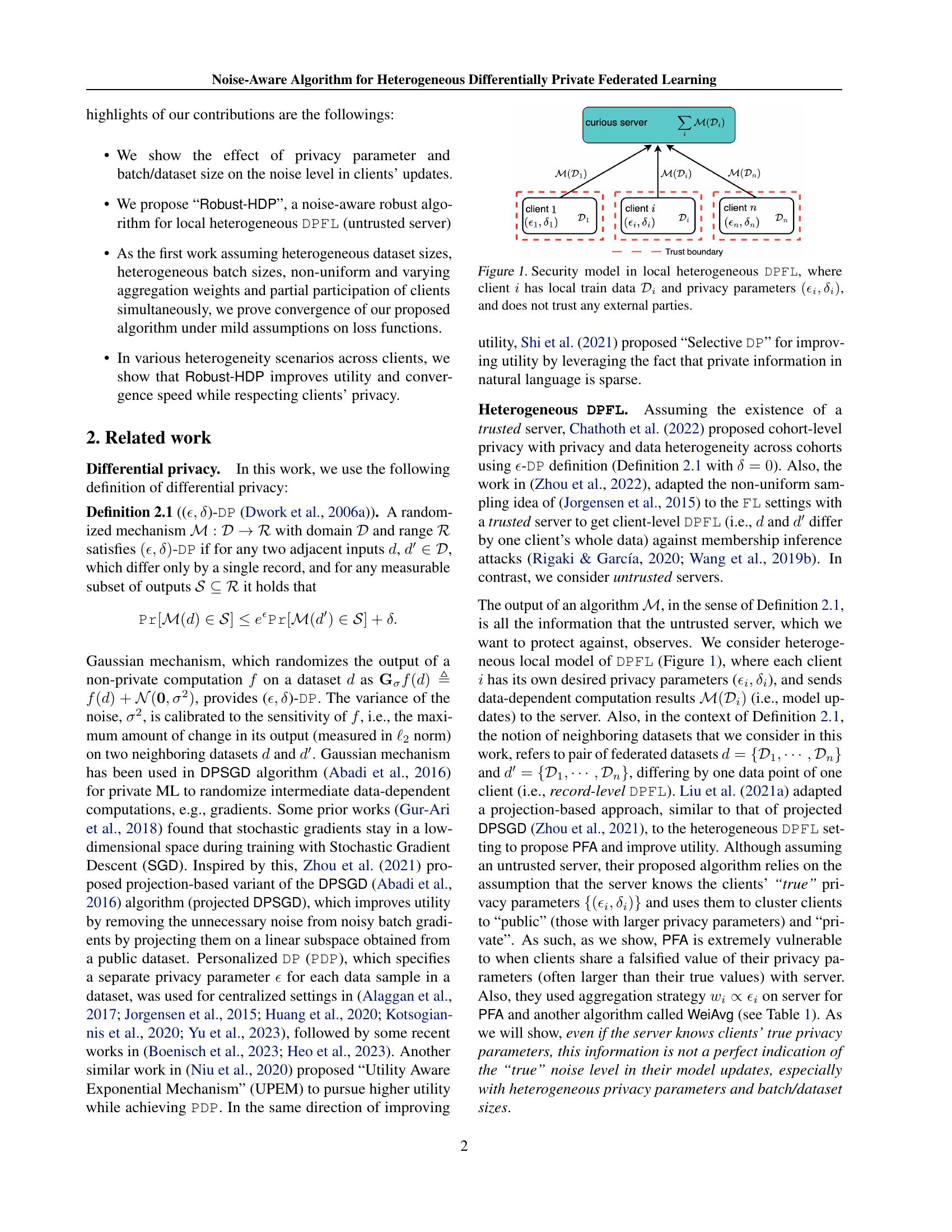 Noise-Aware Algorithm for Heterogeneous Differentially Private Federated Learning - 智源社区论文
