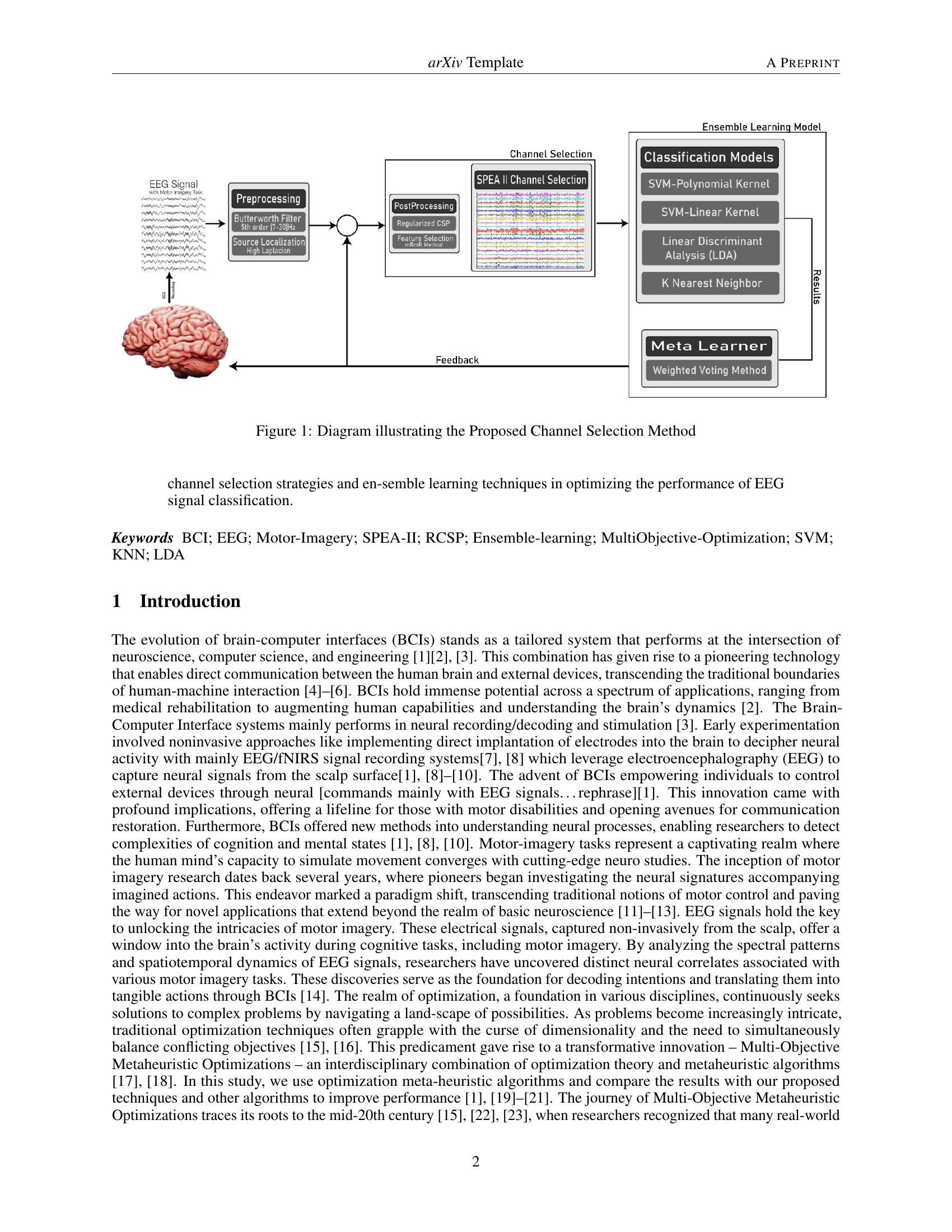 Optimizing Brain-Computer Interface Performance: Advancing EEG Signals Channel Selection through ...