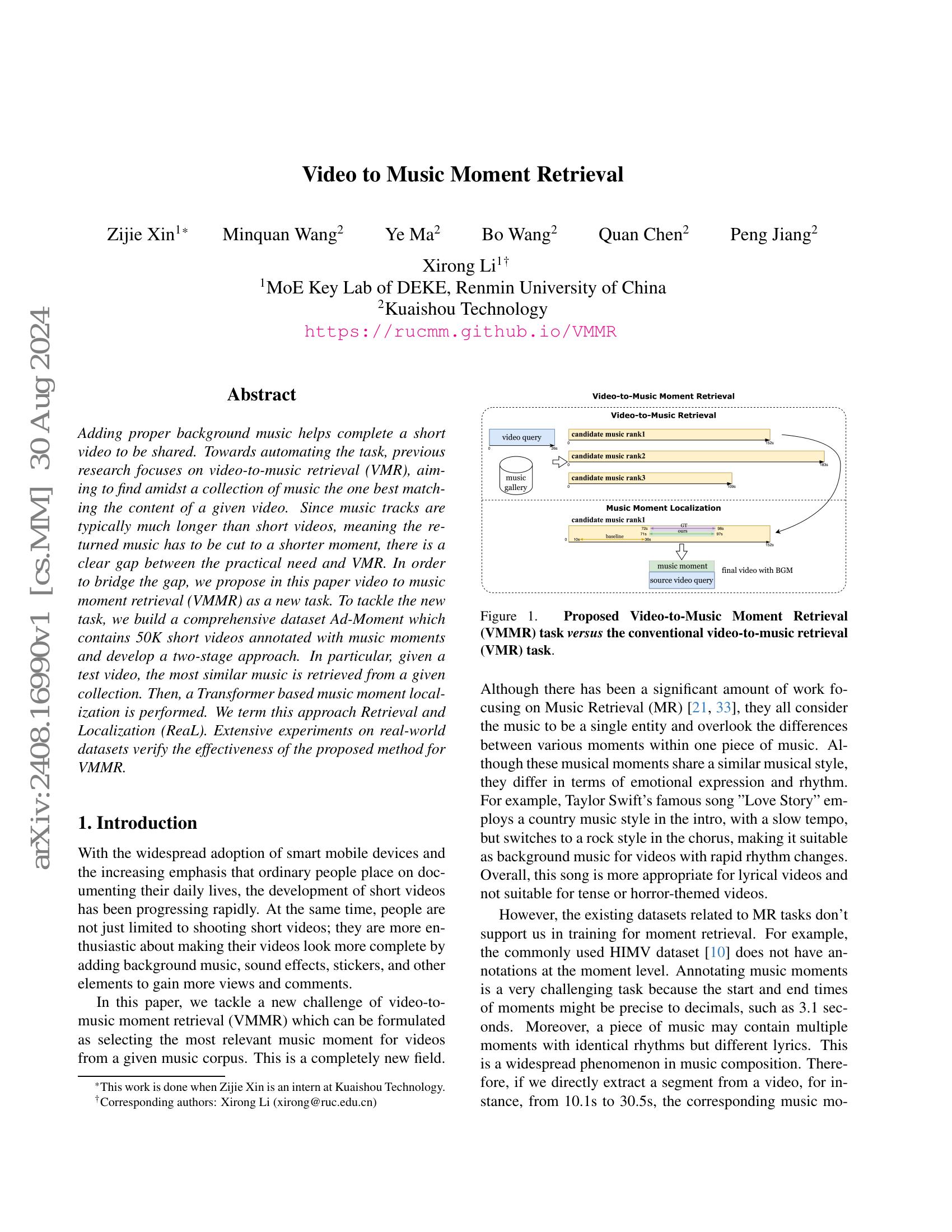 Video to Music Moment Retrieval - 智源社区论文