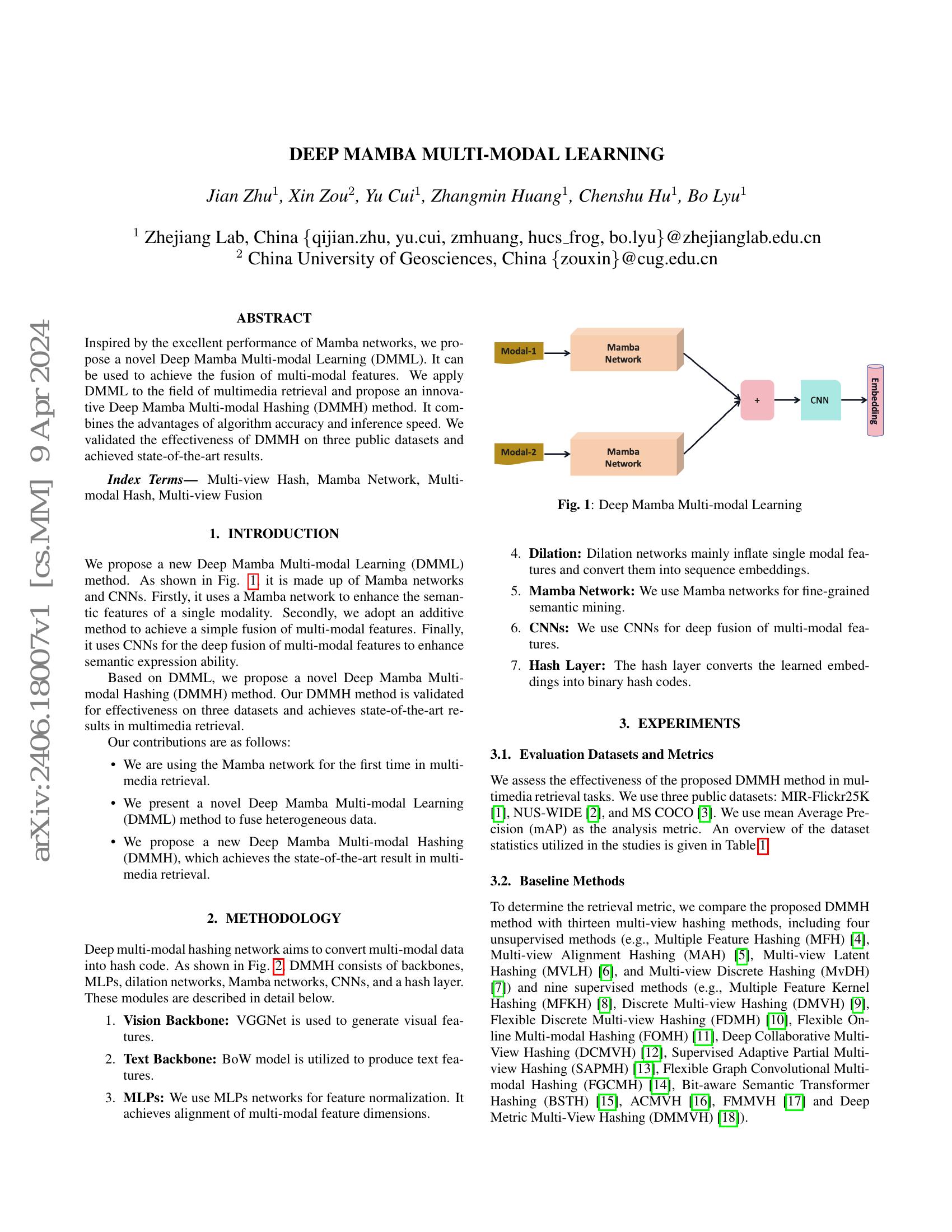 Deep Mamba Multi-modal Learning - 智源社区论文