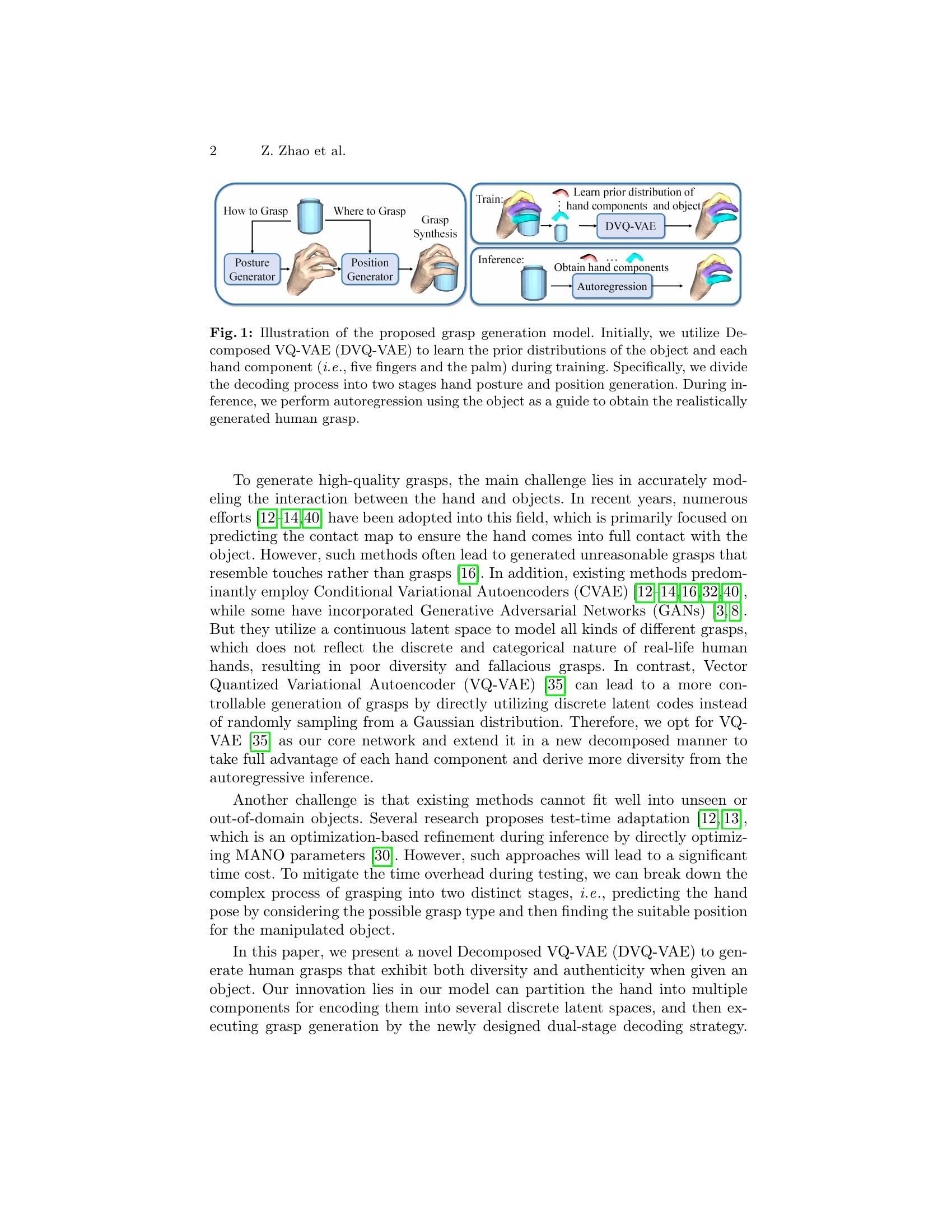 Decomposed Vector-Quantized Variational Autoencoder for Human Grasp Generation - 智源社区论文