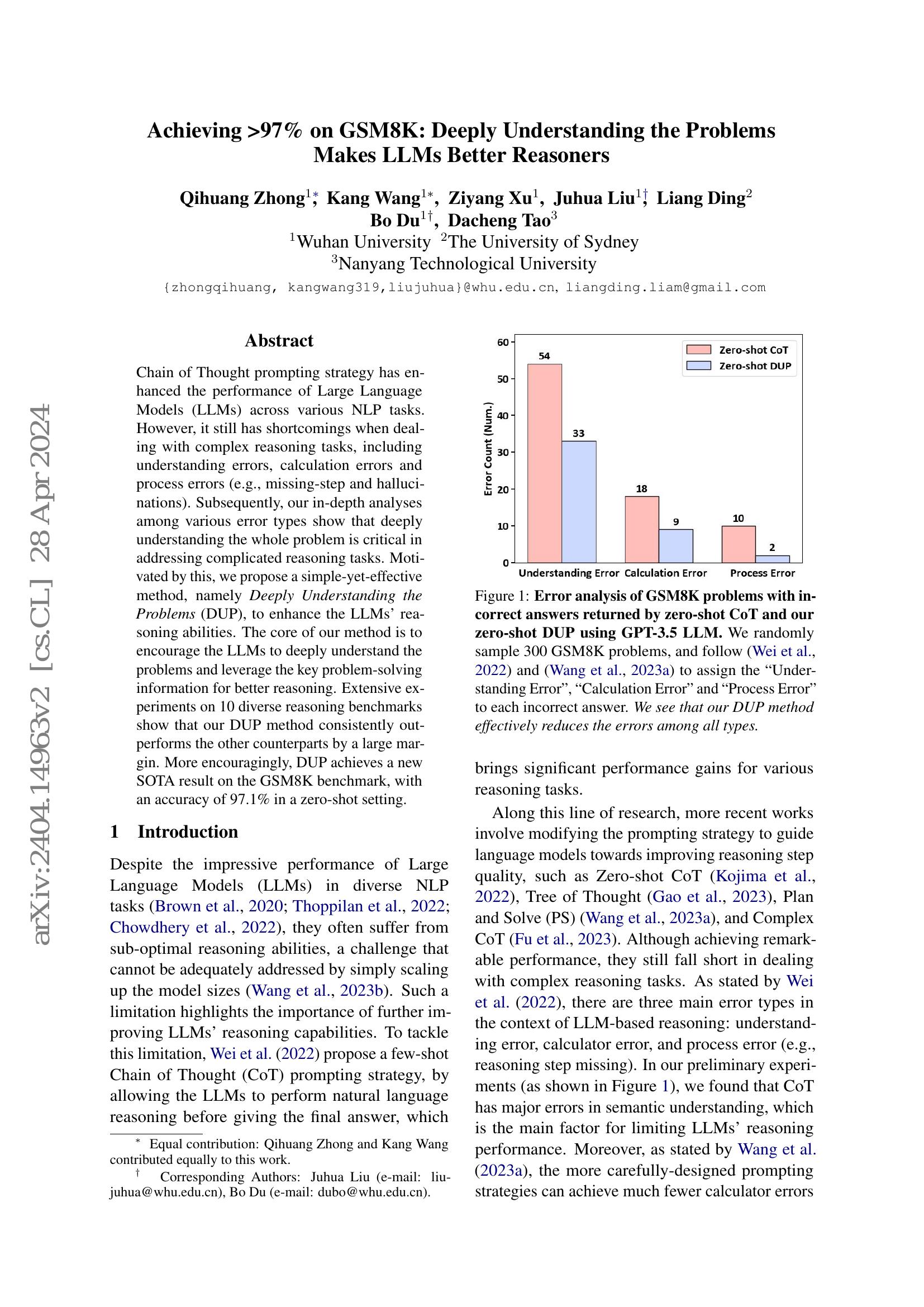 Achieving >97% on GSM8K: Deeply Understanding the Problems Makes LLMs ...