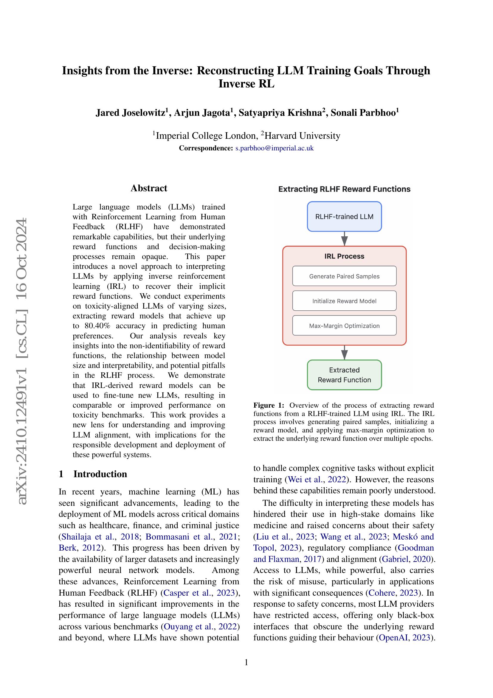 Insights from the Inverse: Reconstructing LLM Training Goals Through ...