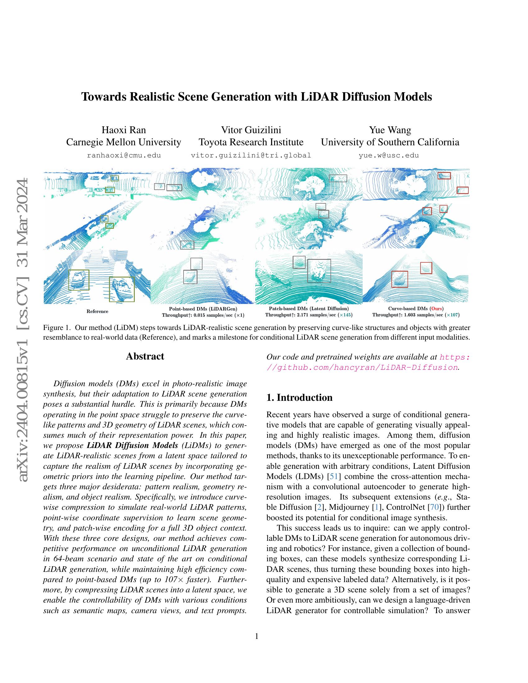 Towards Realistic Scene Generation with LiDAR Diffusion Models - 智源社区论文