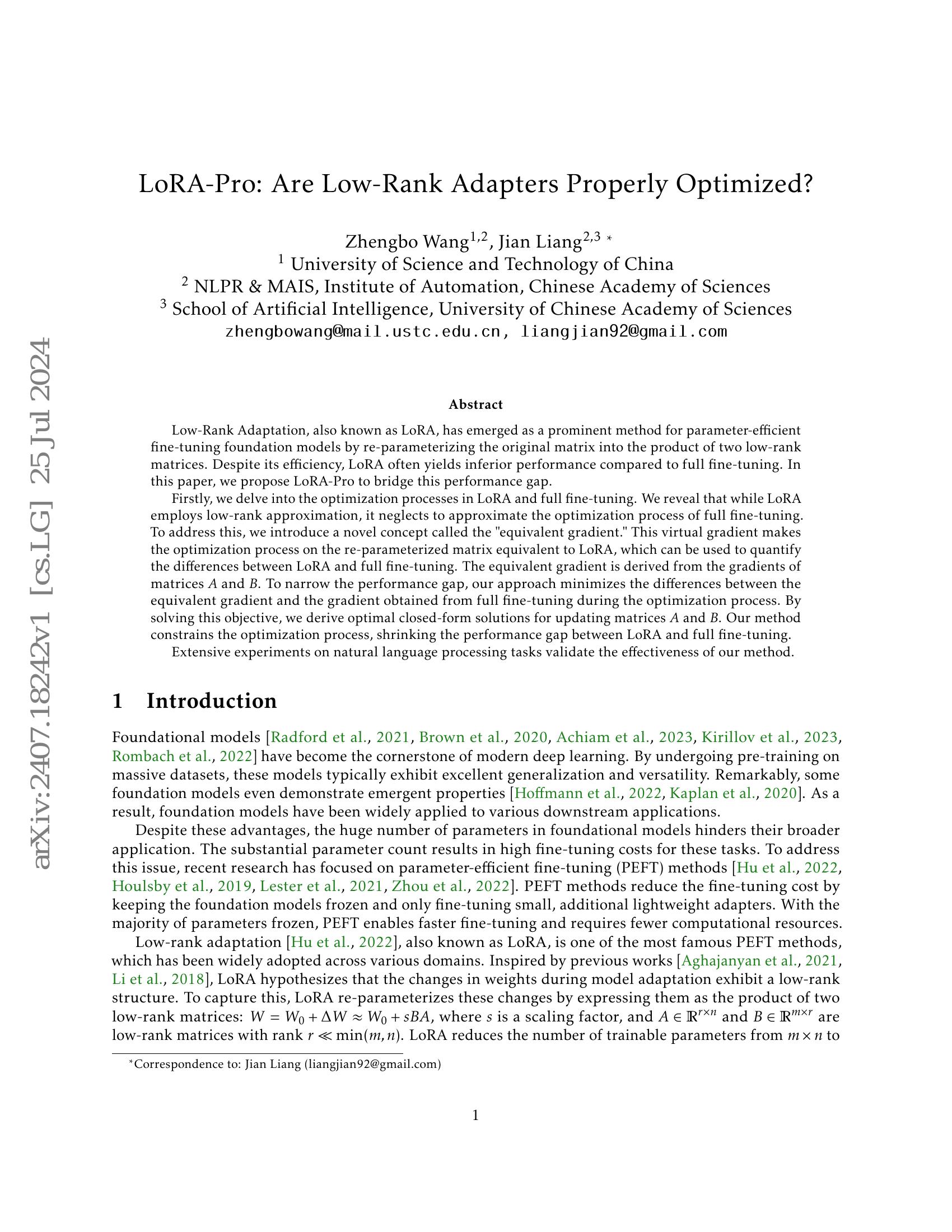 LoRA-Pro: Are Low-Rank Adapters Properly Optimized? - 智源社区论文