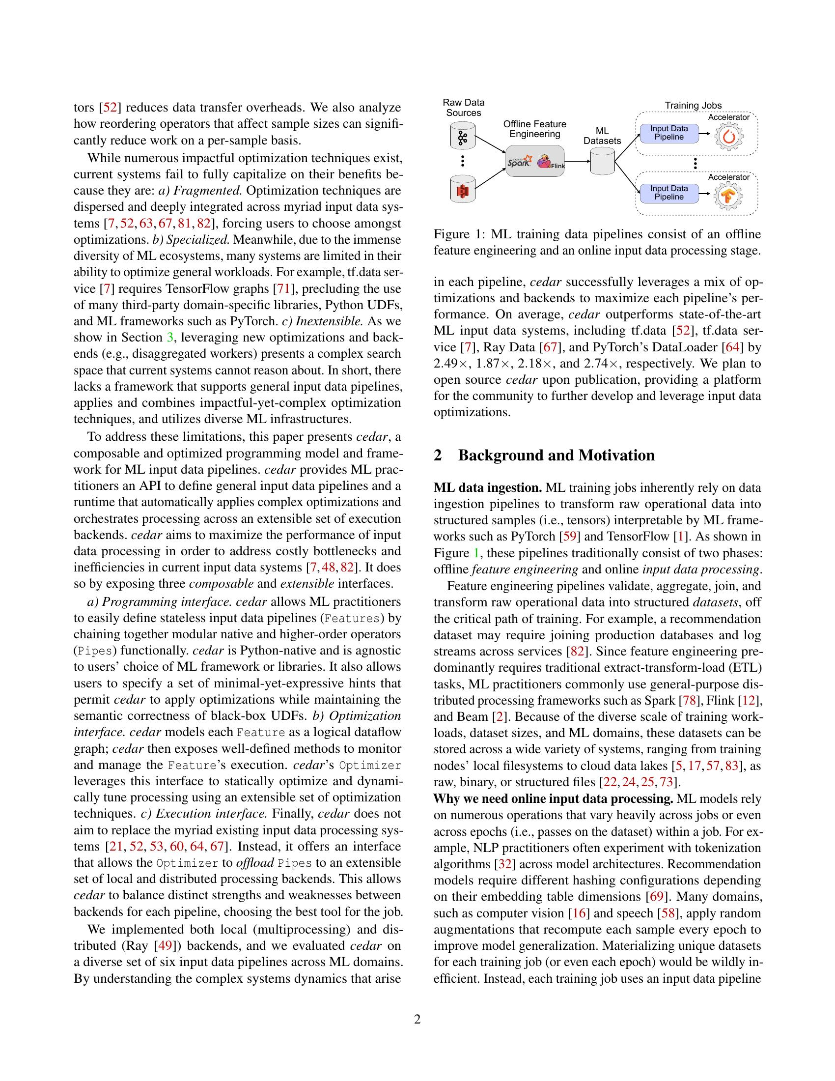 cedar: Composable and Optimized Machine Learning Input Data Pipelines - 智源社区论文