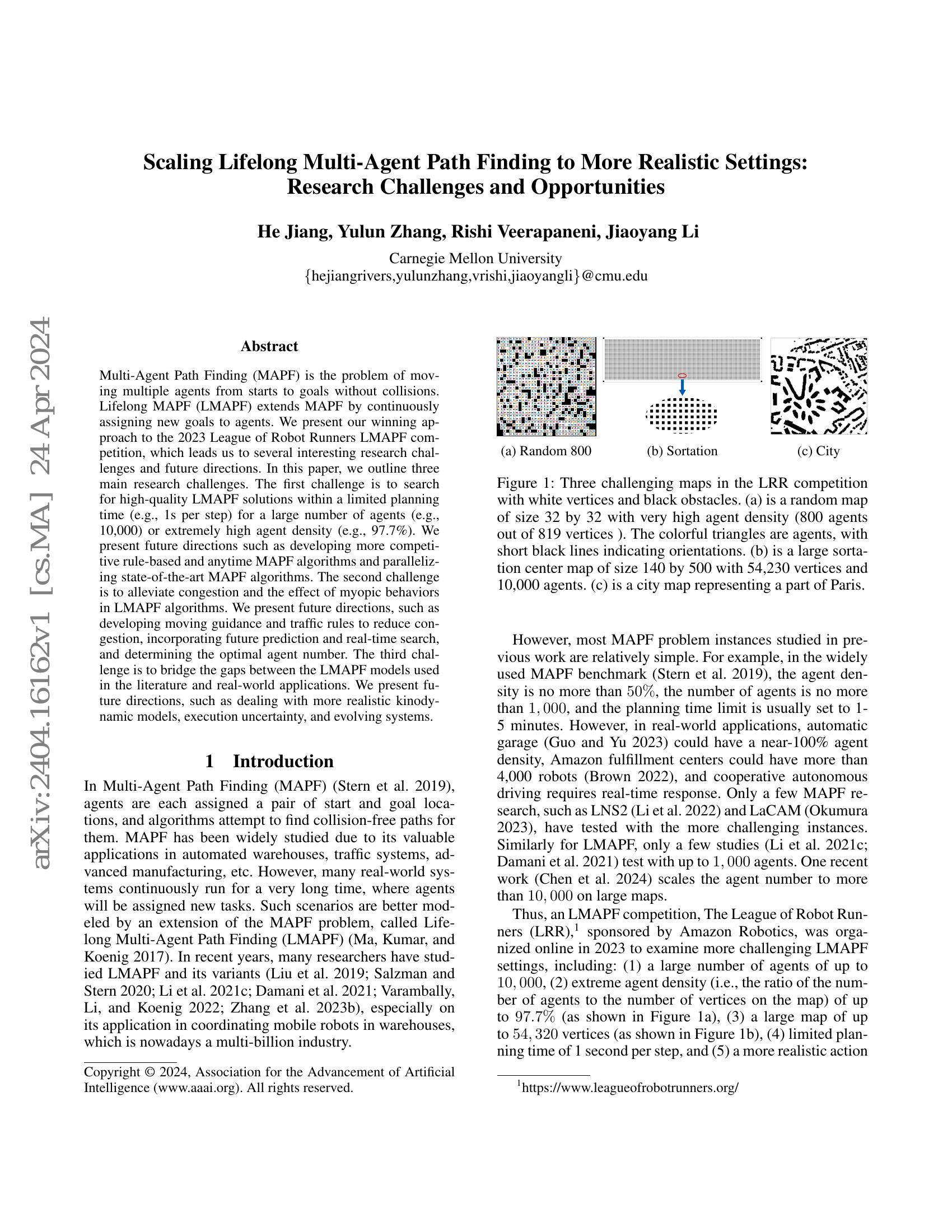 Scaling Lifelong Multi-Agent Path Finding to More Realistic Settings ...