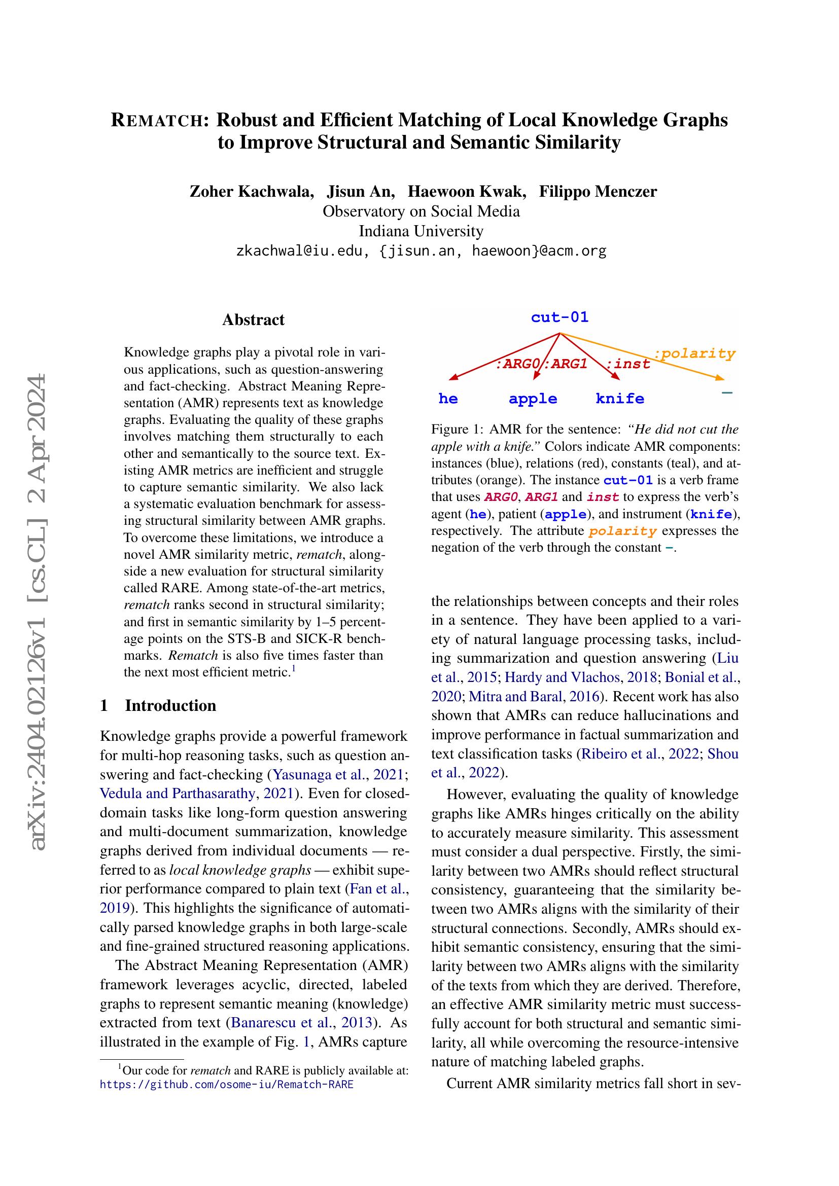 Rematch: Robust and Efficient Matching of Local Knowledge Graphs to Improve Structural and ...