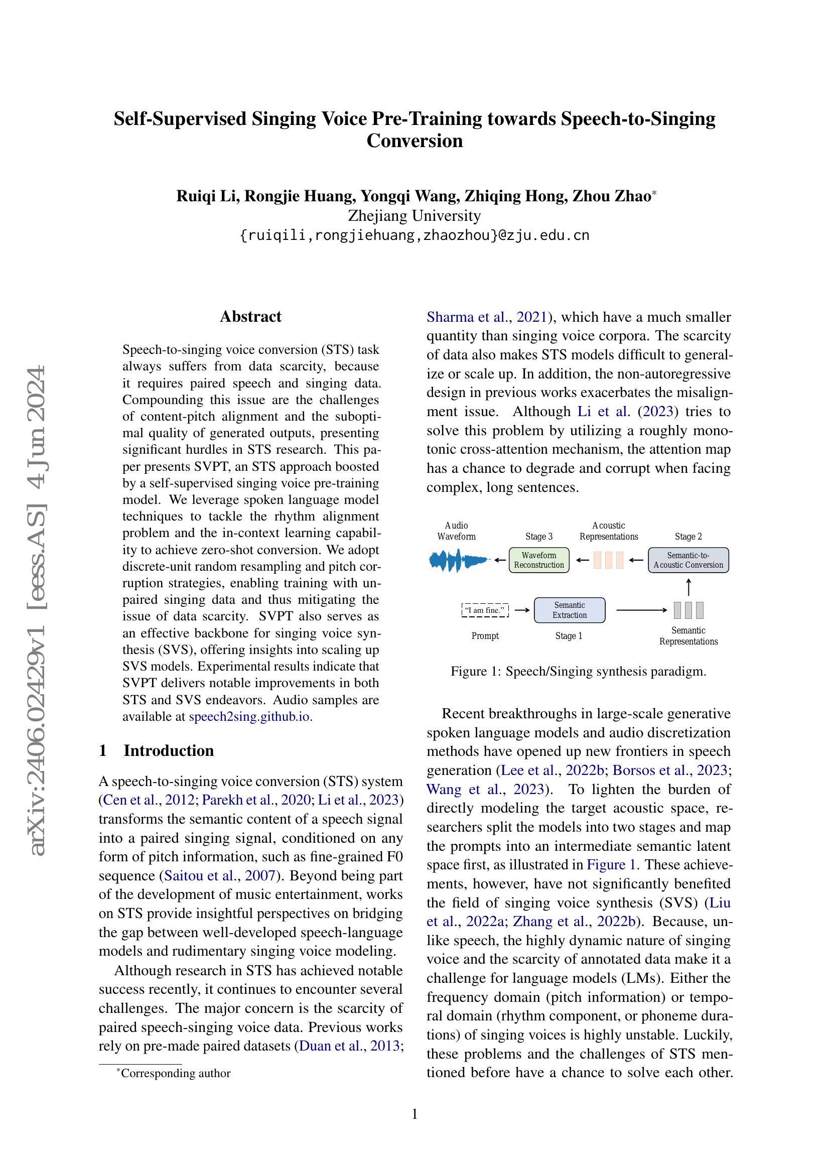 Self-Supervised Singing Voice Pre-Training towards Speech-to-Singing Conversion - 智源社区论文