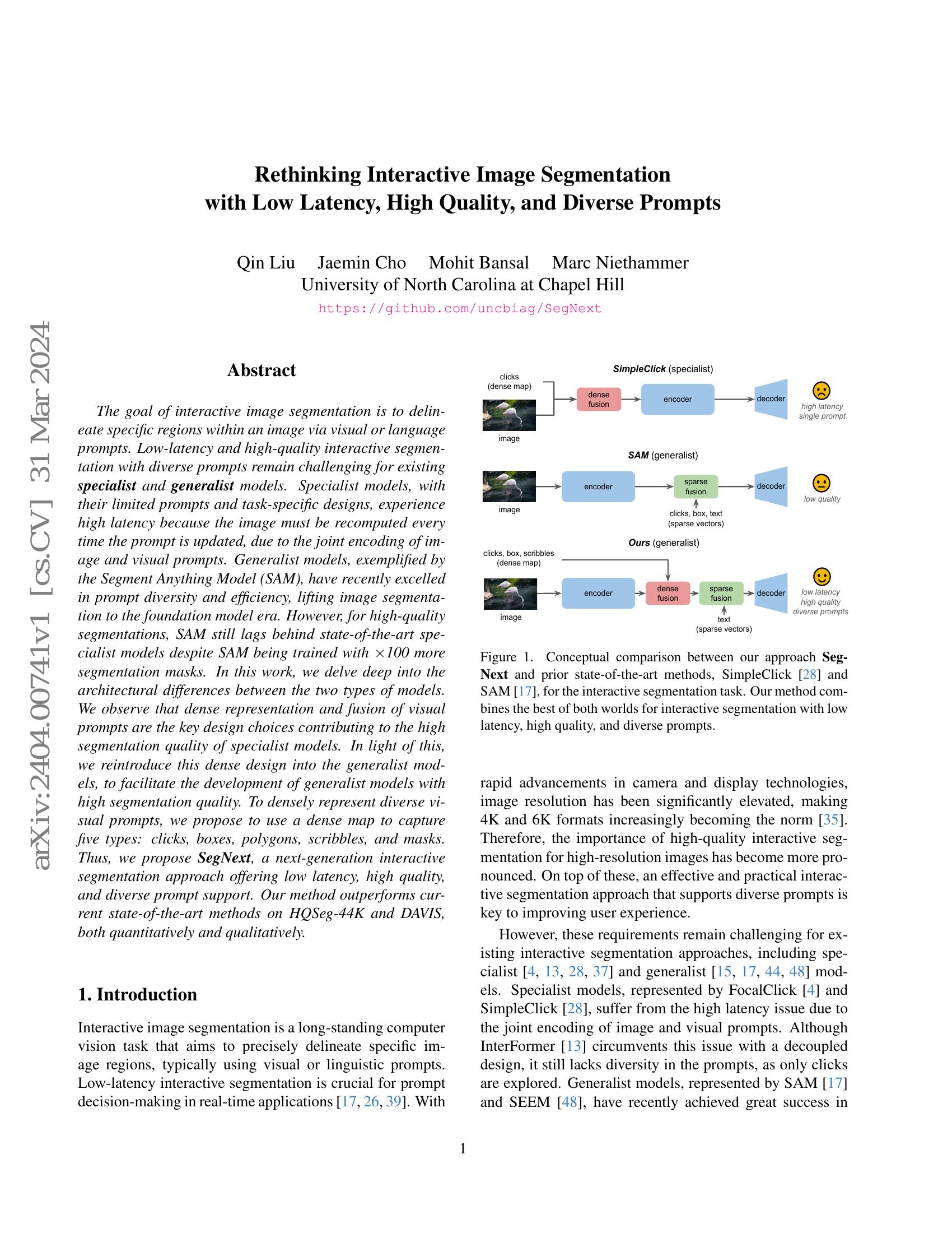 Rethinking Interactive Image Segmentation with Low Latency, High Quality, and Diverse Prompts ...