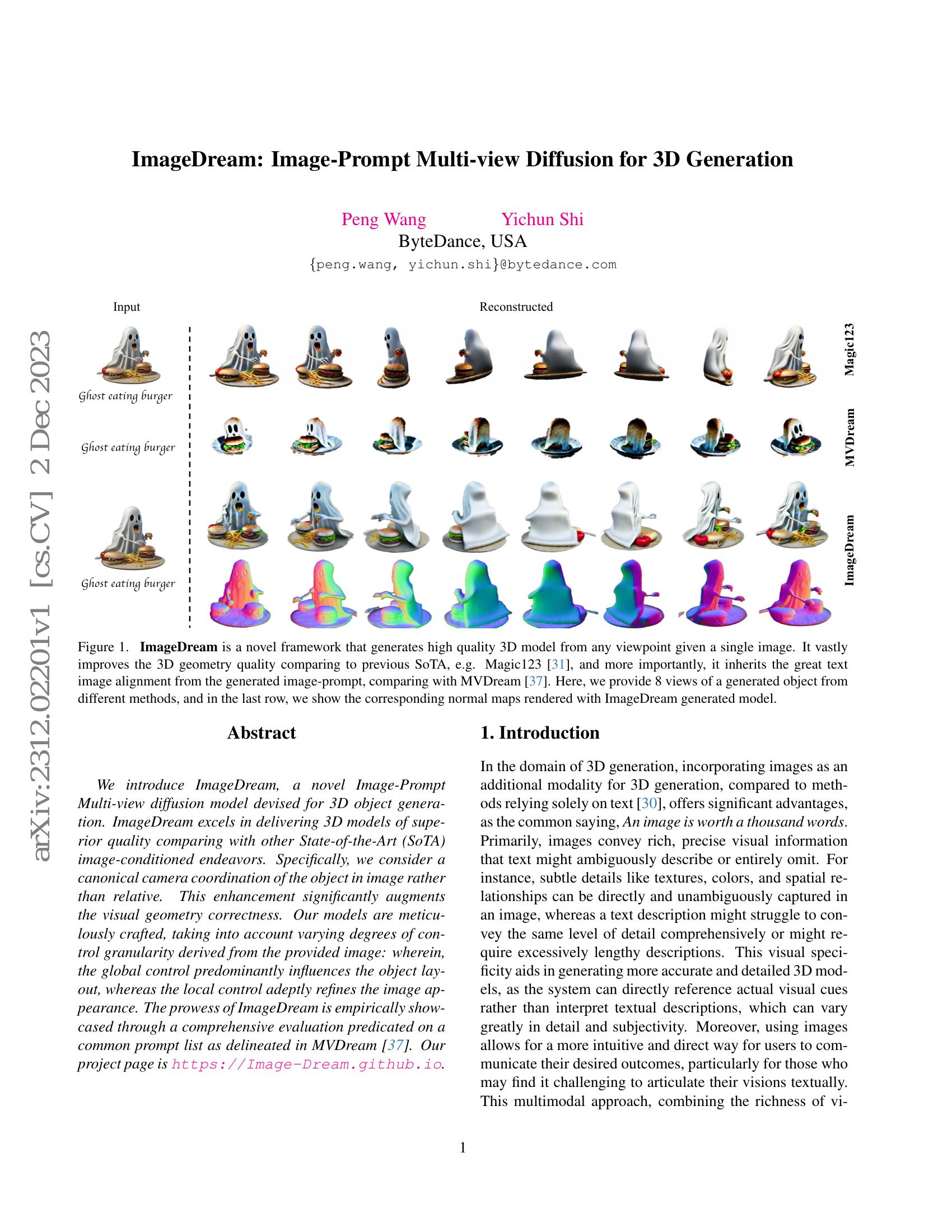 ImageDream: Image-Prompt Multi-view Diffusion for 3D Generation - 智源社区论文