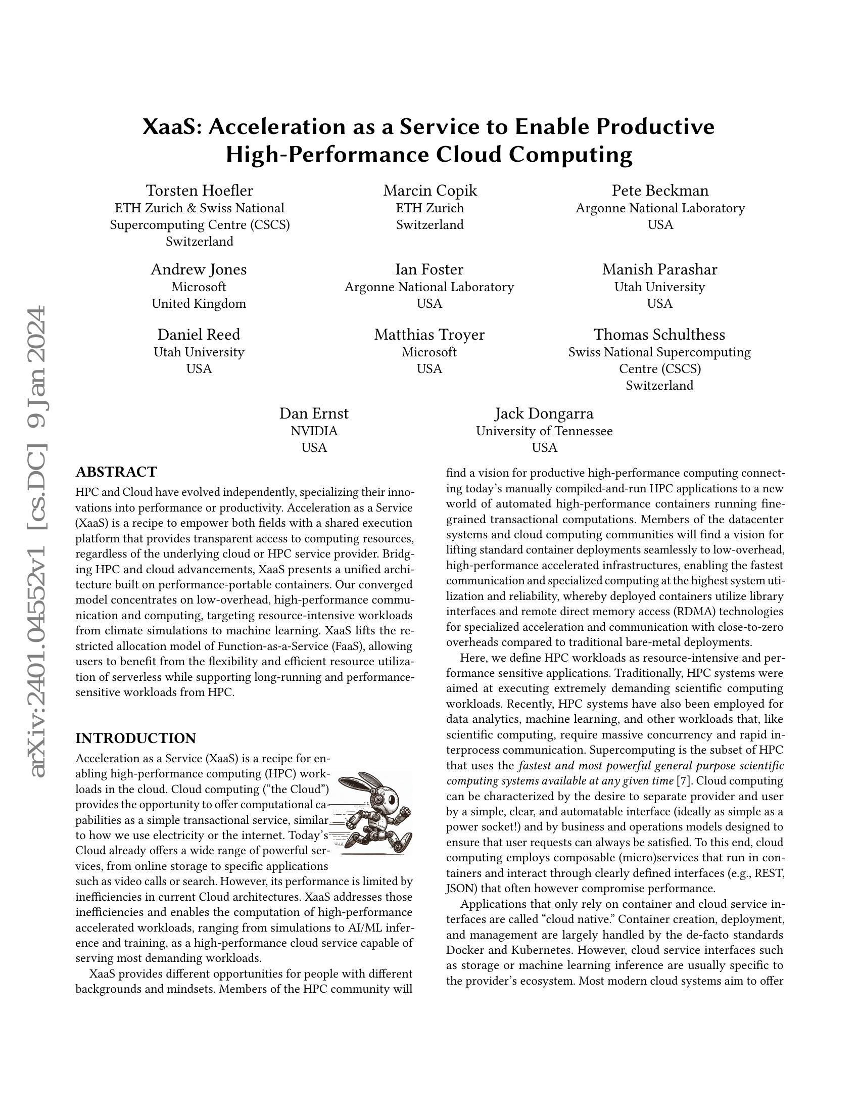 XaaS: Acceleration as a Service to Enable Productive High-Performance ...